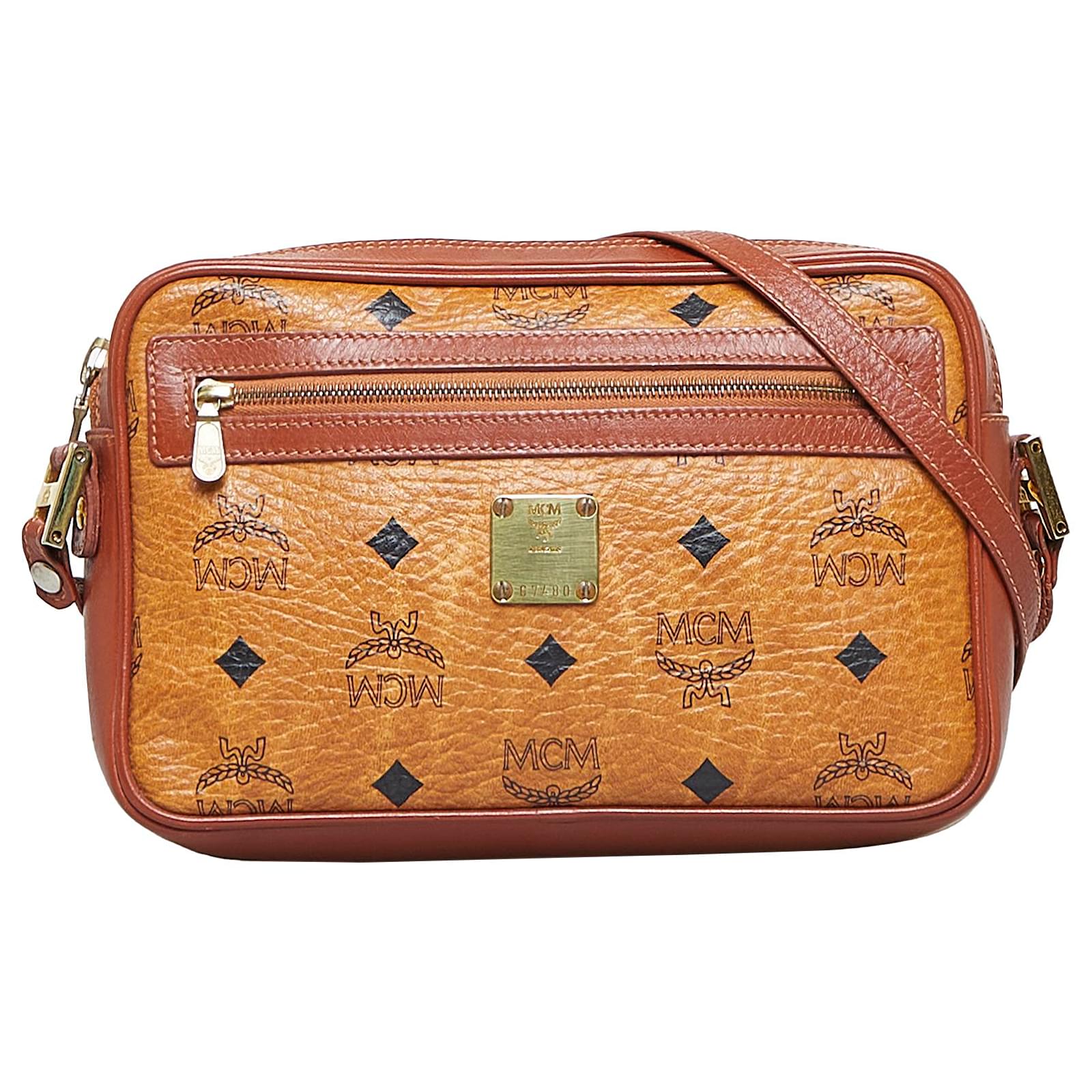 MCM Brown Visetos Crossbody Bag Cloth Cloth ref.924101 - Joli Closet