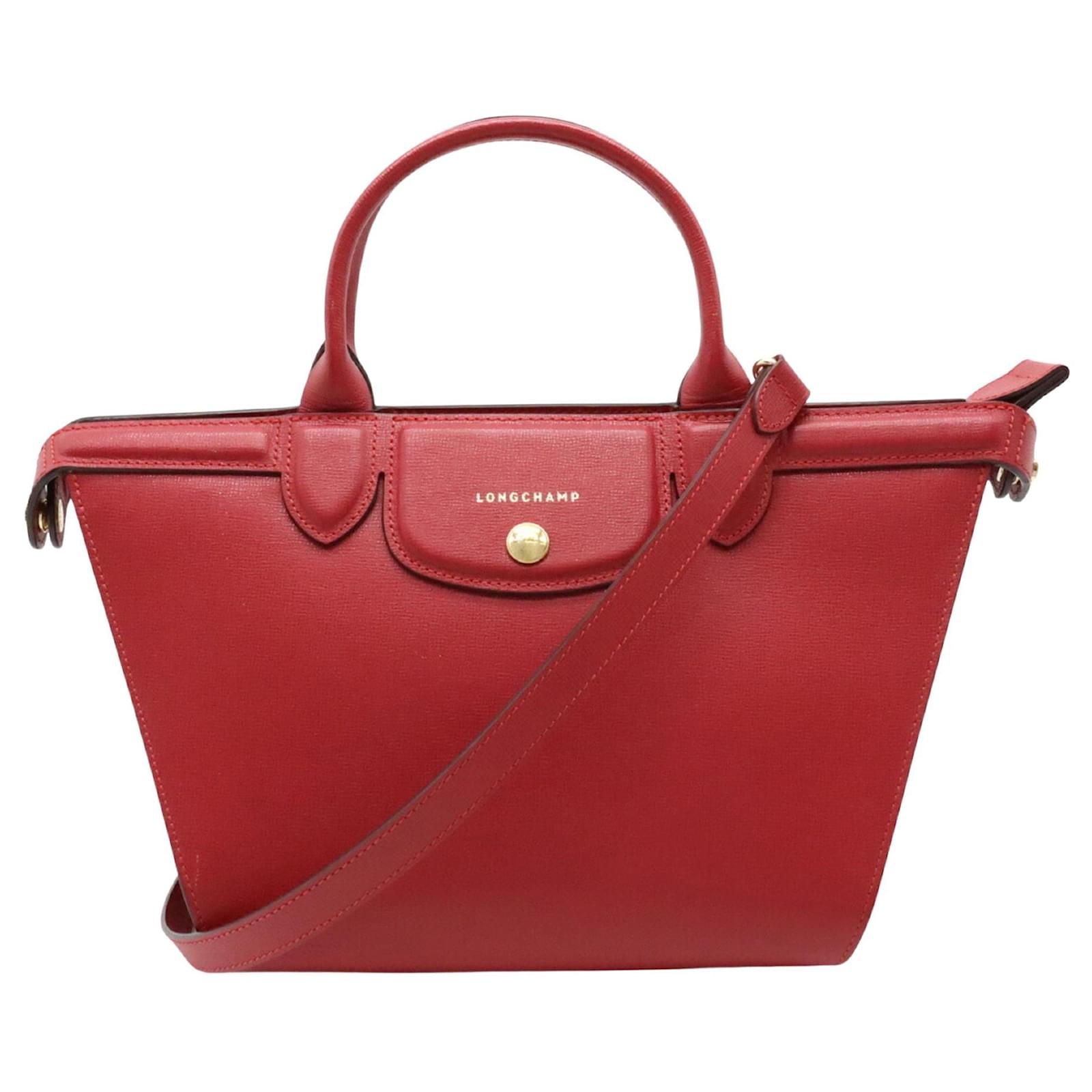 Longchamp Le Pliage Red Leather ref.925266 - Joli Closet