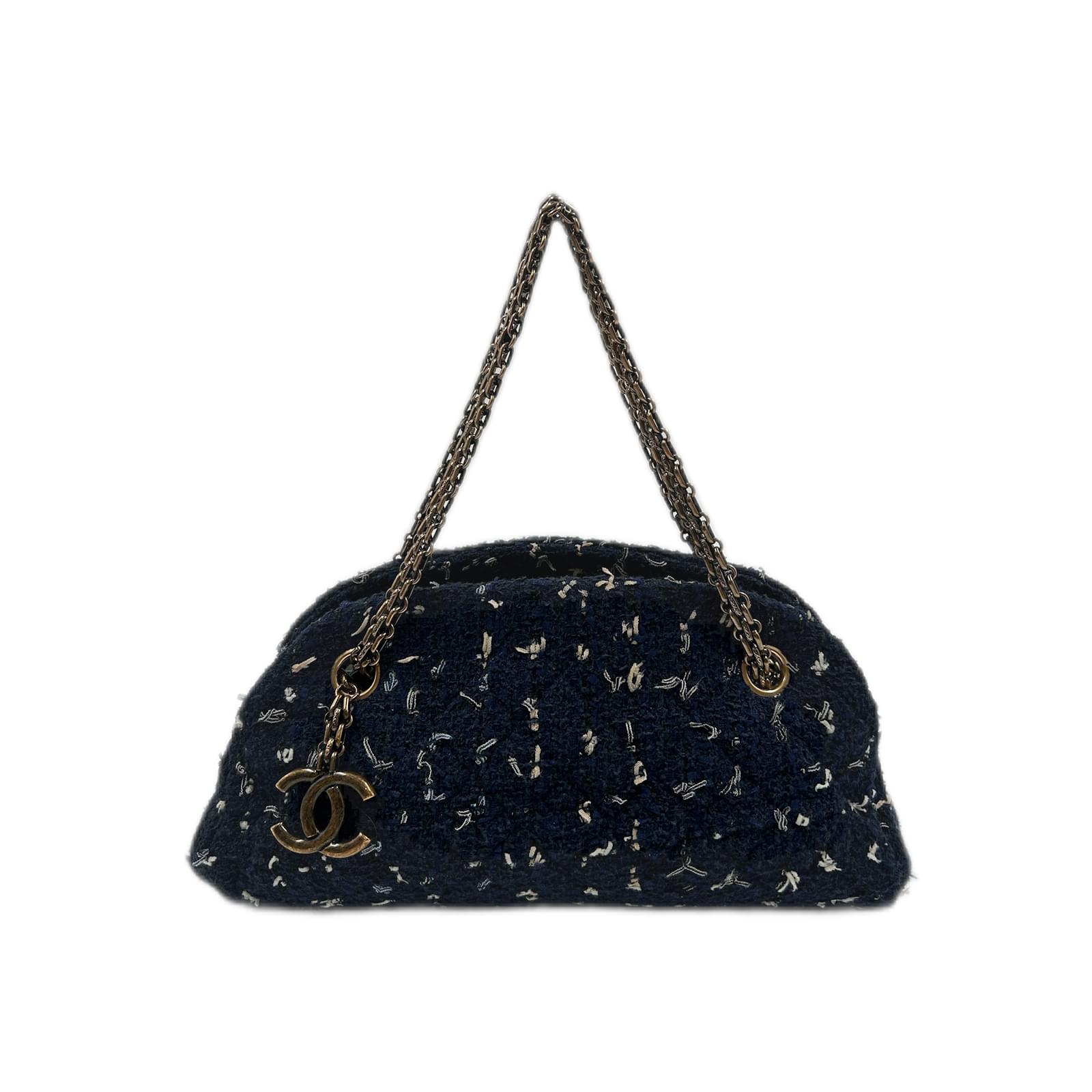 Blue Tweed Chanel Shoulder Bag ref.926335 - Joli Closet