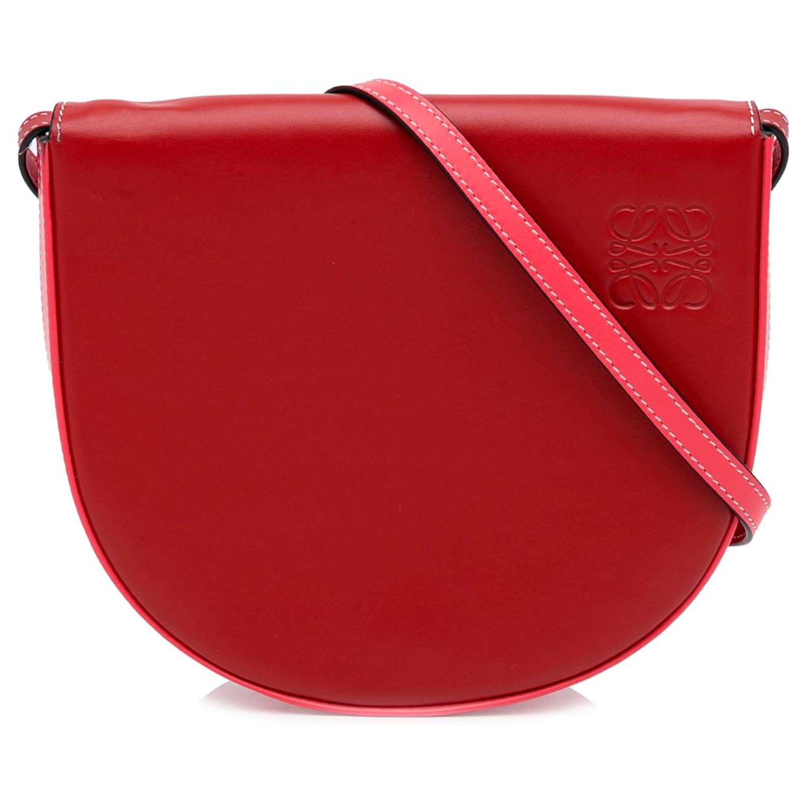 Loewe Red Heel Saddle Leather Pony-style calfskin ref.927230 - Joli Closet