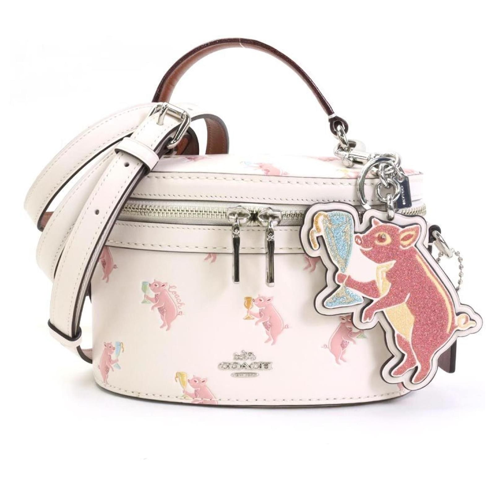 Coach White Leather ref.928737 - Joli Closet