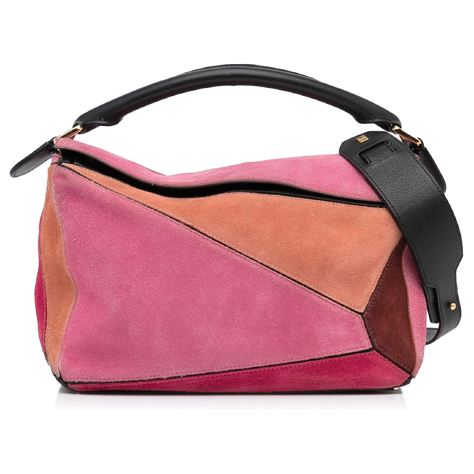 Loewe Multi Medium Tricolor Suede Puzzle Bag Multiple colors Leather ...