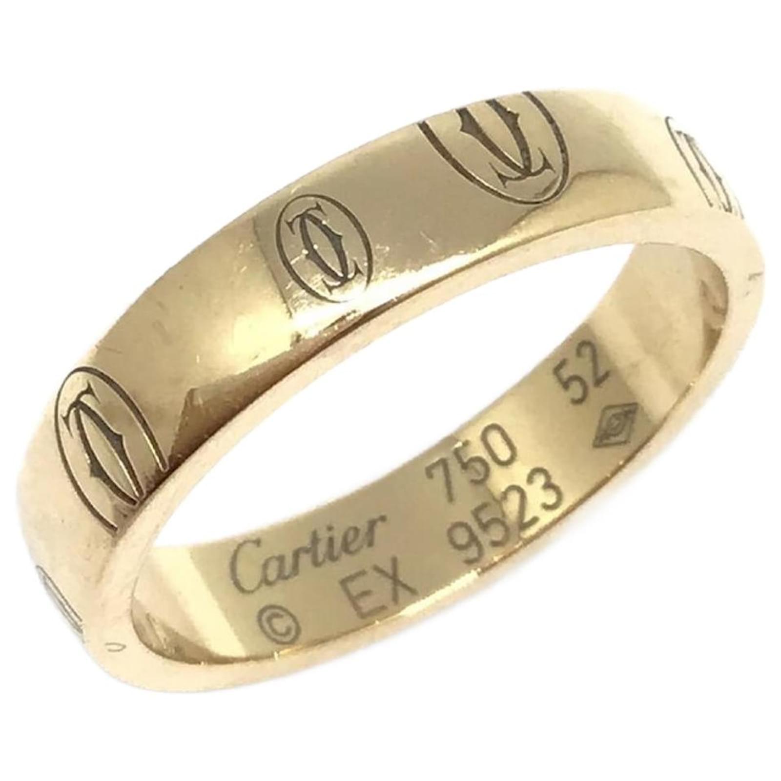 Love Cartier logo lined c Golden Pink gold ref.930646 - Joli Closet