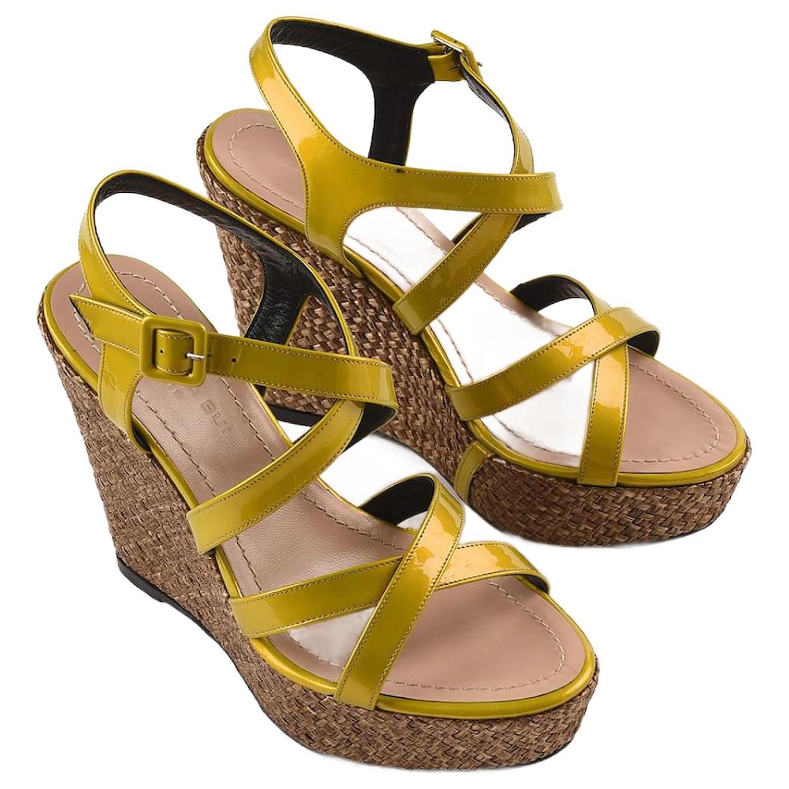 BARBARA BUI Sandals EU 40 Leather Yellow ref.934129 - Joli Closet