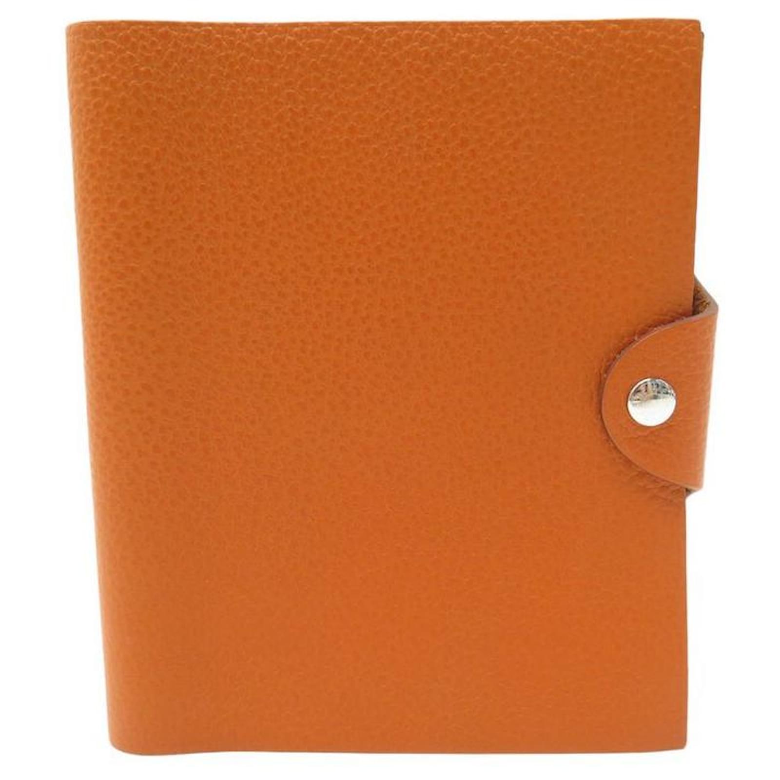 Hermès COVER CAHIER HERMES ULYSSE NEO PM LEATHER ORANGE LEATHER ...