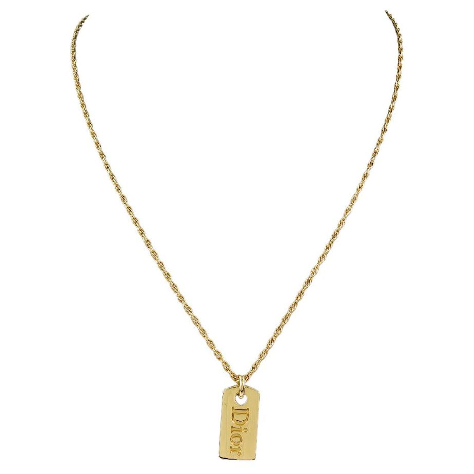 Dior logo Golden Gold-plated ref.935335 - Joli Closet