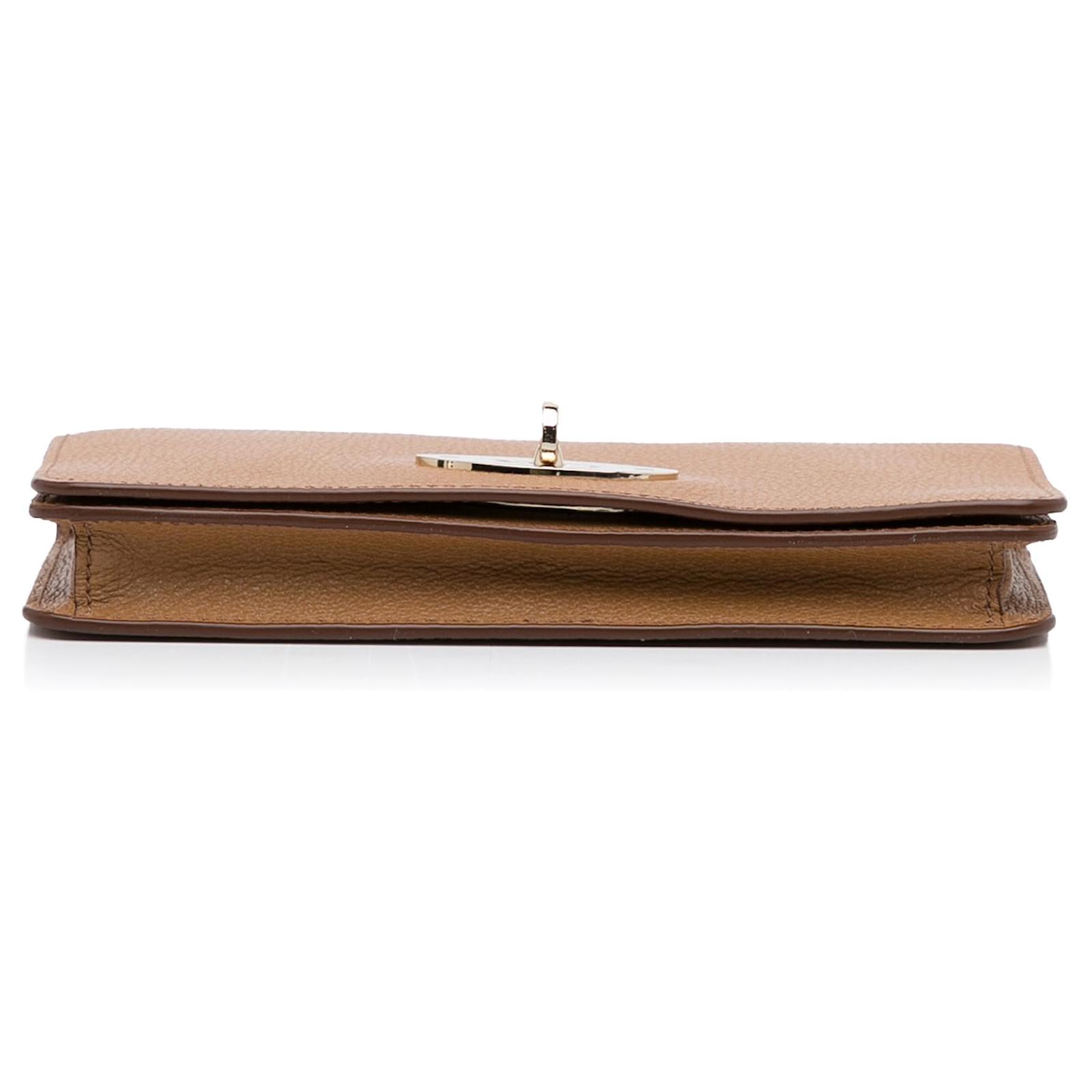 Mulberry Brown Bayswater Wallet on Chain Leather Pony-style calfskin ...