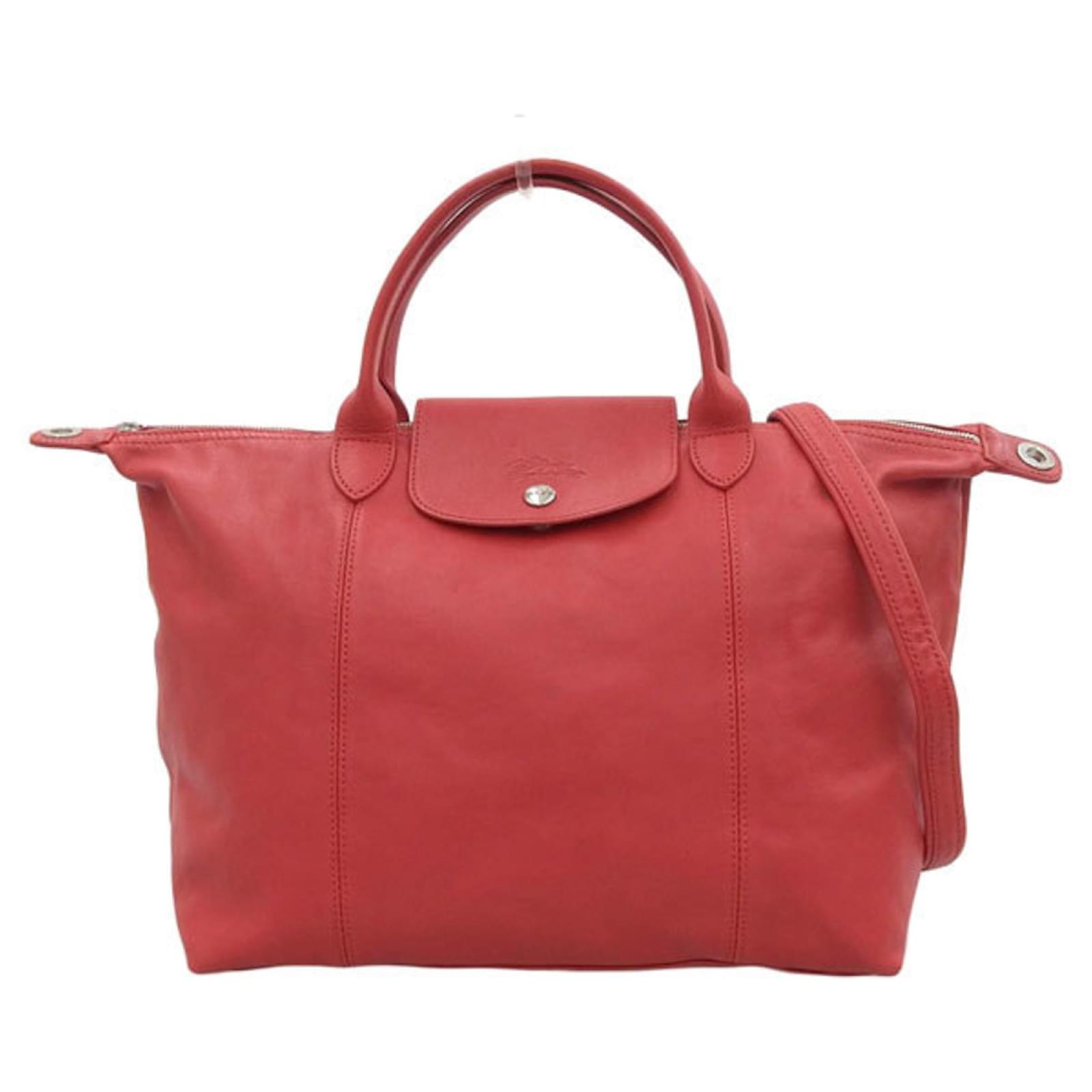 Longchamp Le Pliage Red Leather ref.942710 - Joli Closet
