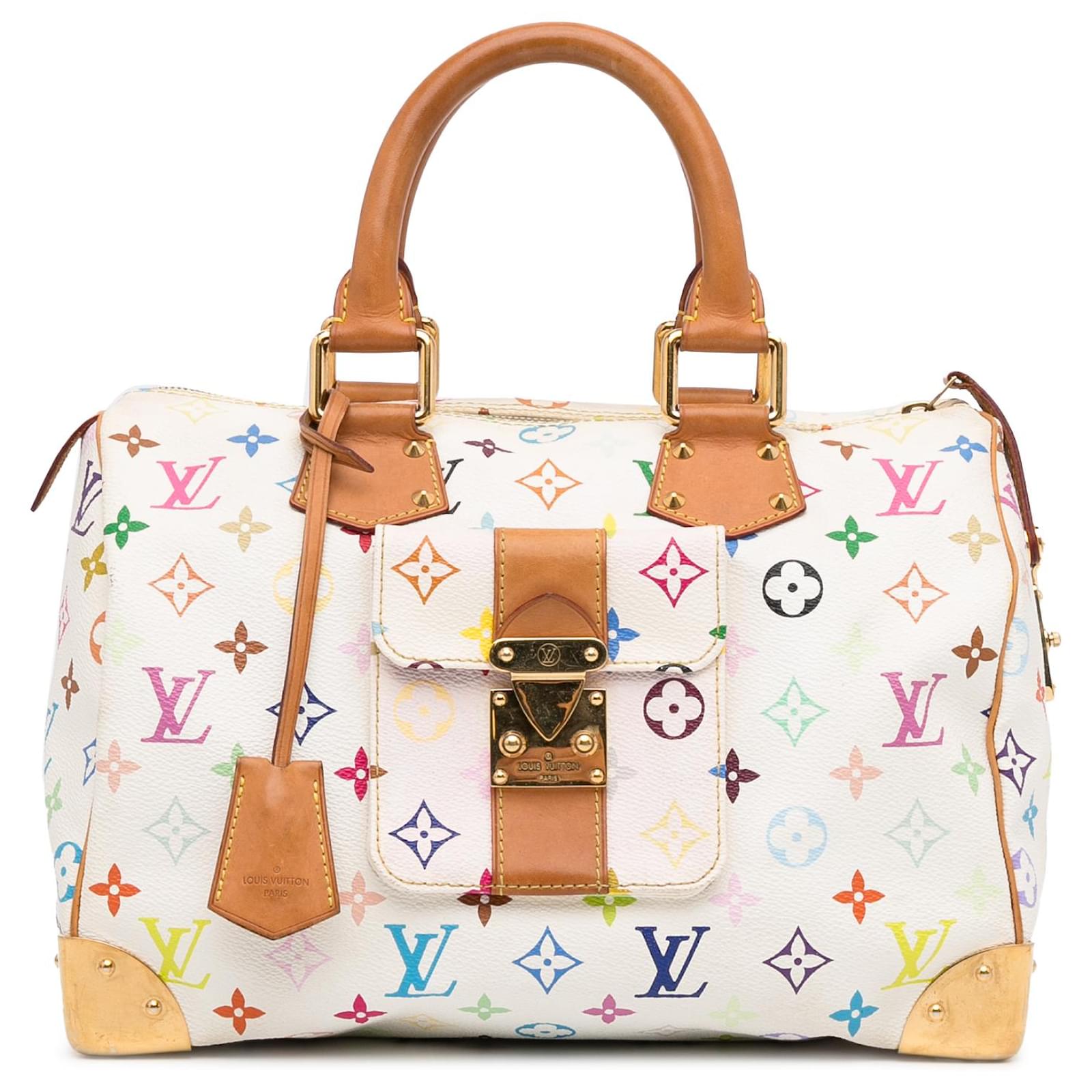 Louis Vuitton White Monogram Multicolore Speedy 30 Cloth ref.945536 ...