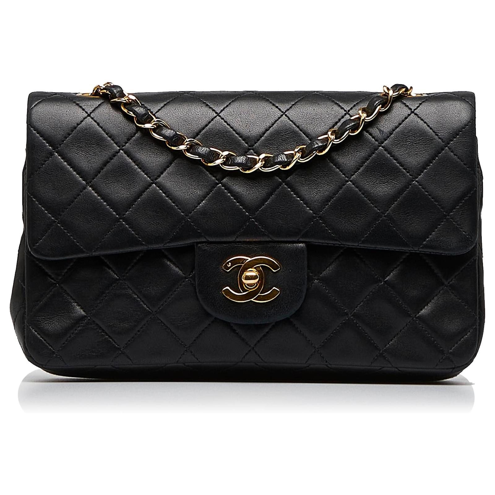 Chanel Black Small Classic Lambskin Double Flap (Sold) - Joli Closet