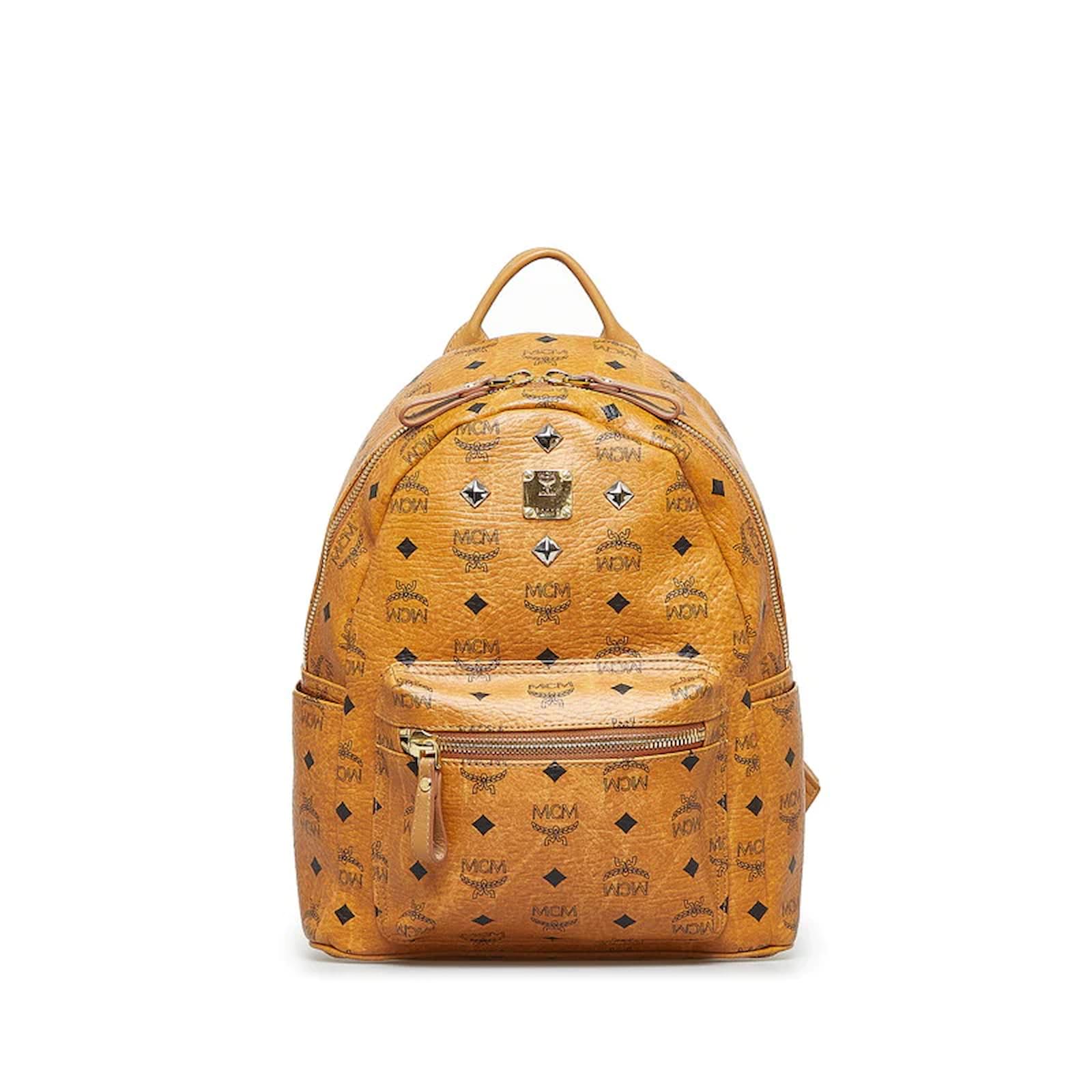 MCM Visetos Backpack Brown Cloth ref.945957 - Joli Closet