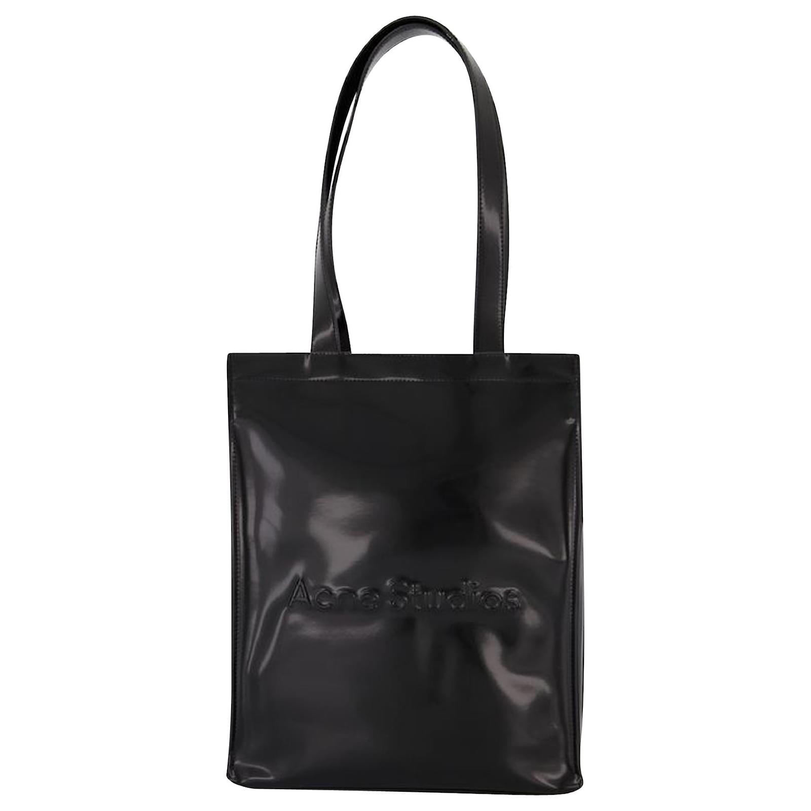 Logo Shopper Portrait Tote Bag - Acne Studios - Leather - Bag Black ...