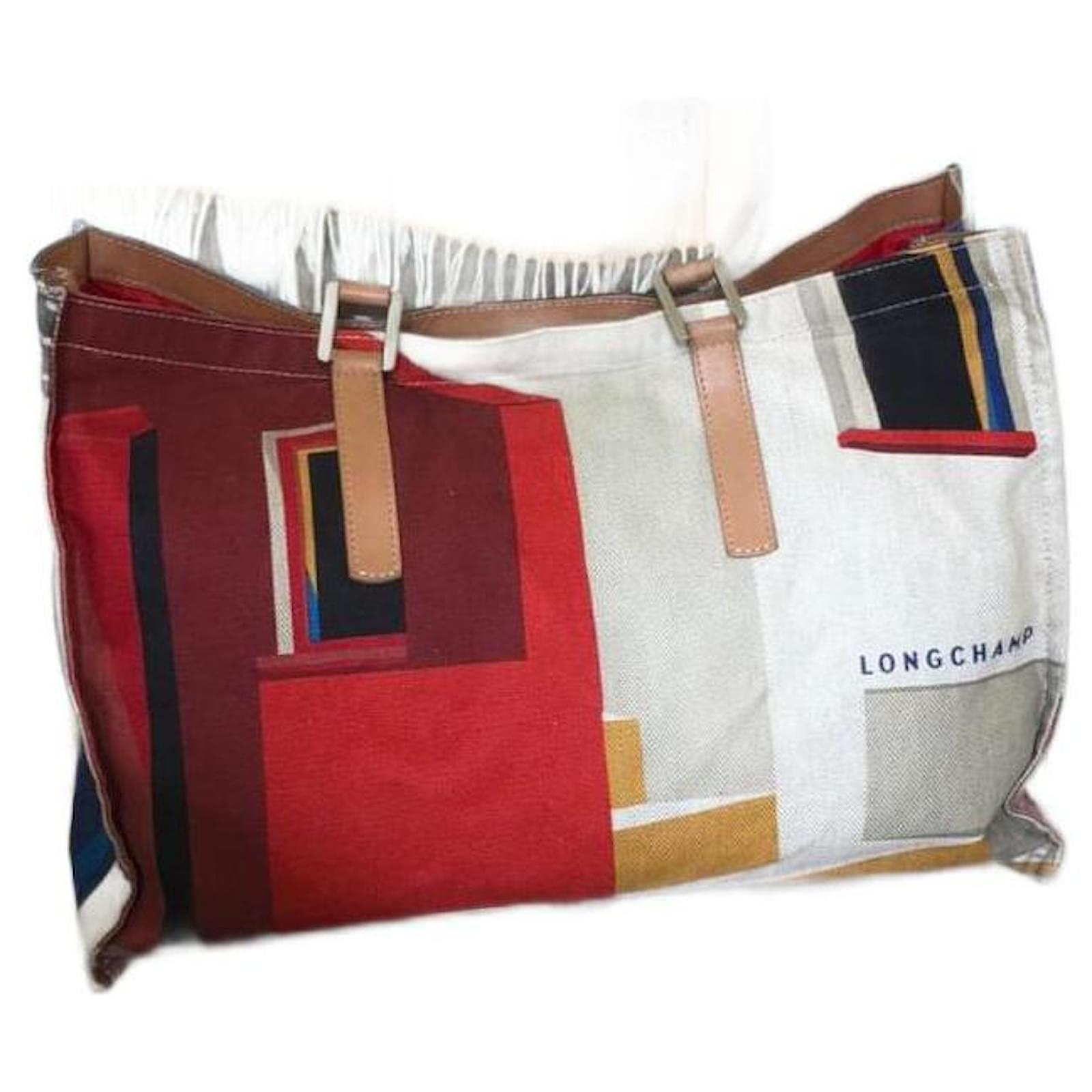 Longchamp Totes Black Red Blue Beige ref.949206 - Joli Closet