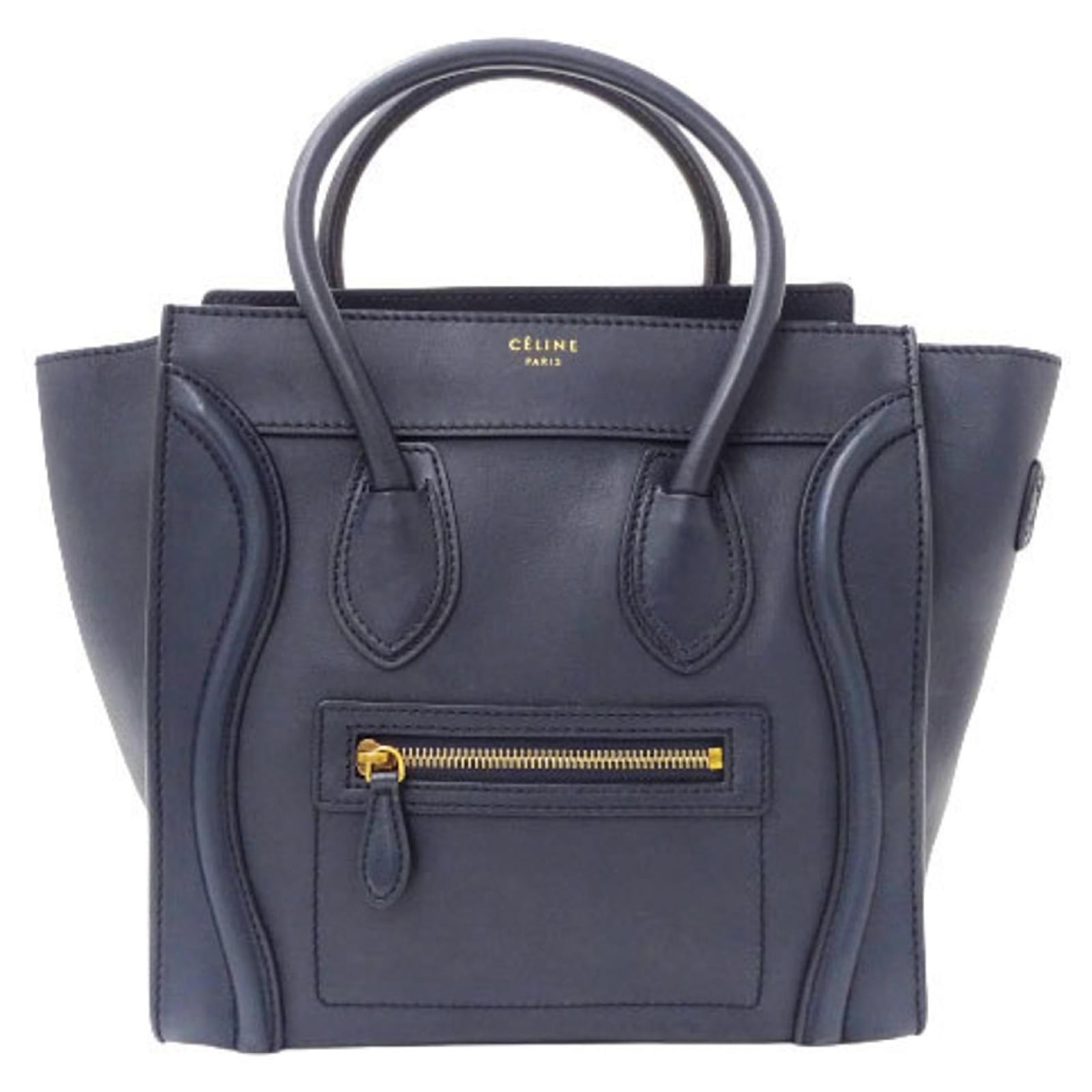 Céline Luggage Navy blue Leather ref.949925 - Joli Closet