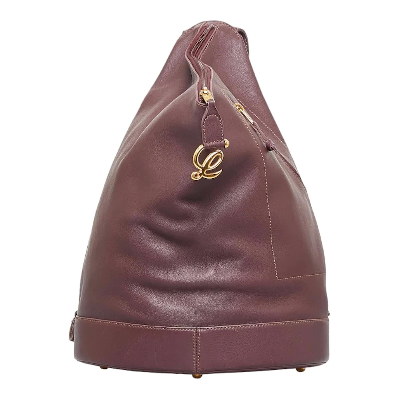 Loewe Leather Backpack Red Pony-style calfskin ref.950607 - Joli Closet