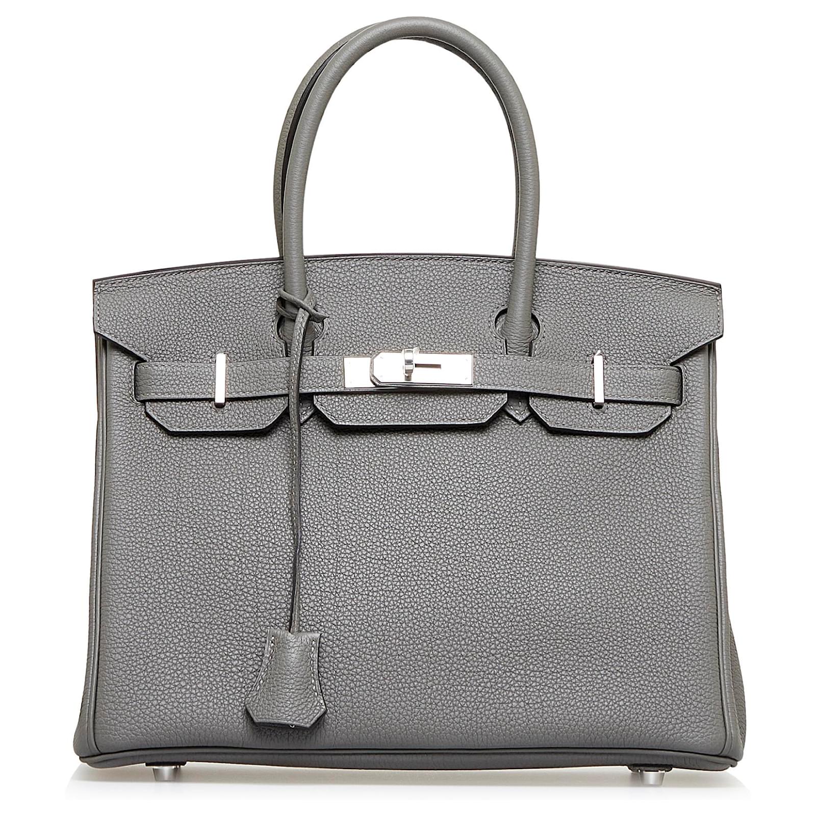 Hermès Hermes Gray 2022 Togo Birkin 30 Grey Leather Pony-style calfskin ...