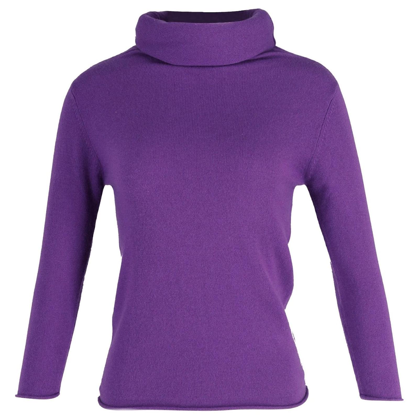 Joseph Roll Neck Sweater In Purple Cashmere Wool Ref 951730 Joli Closet