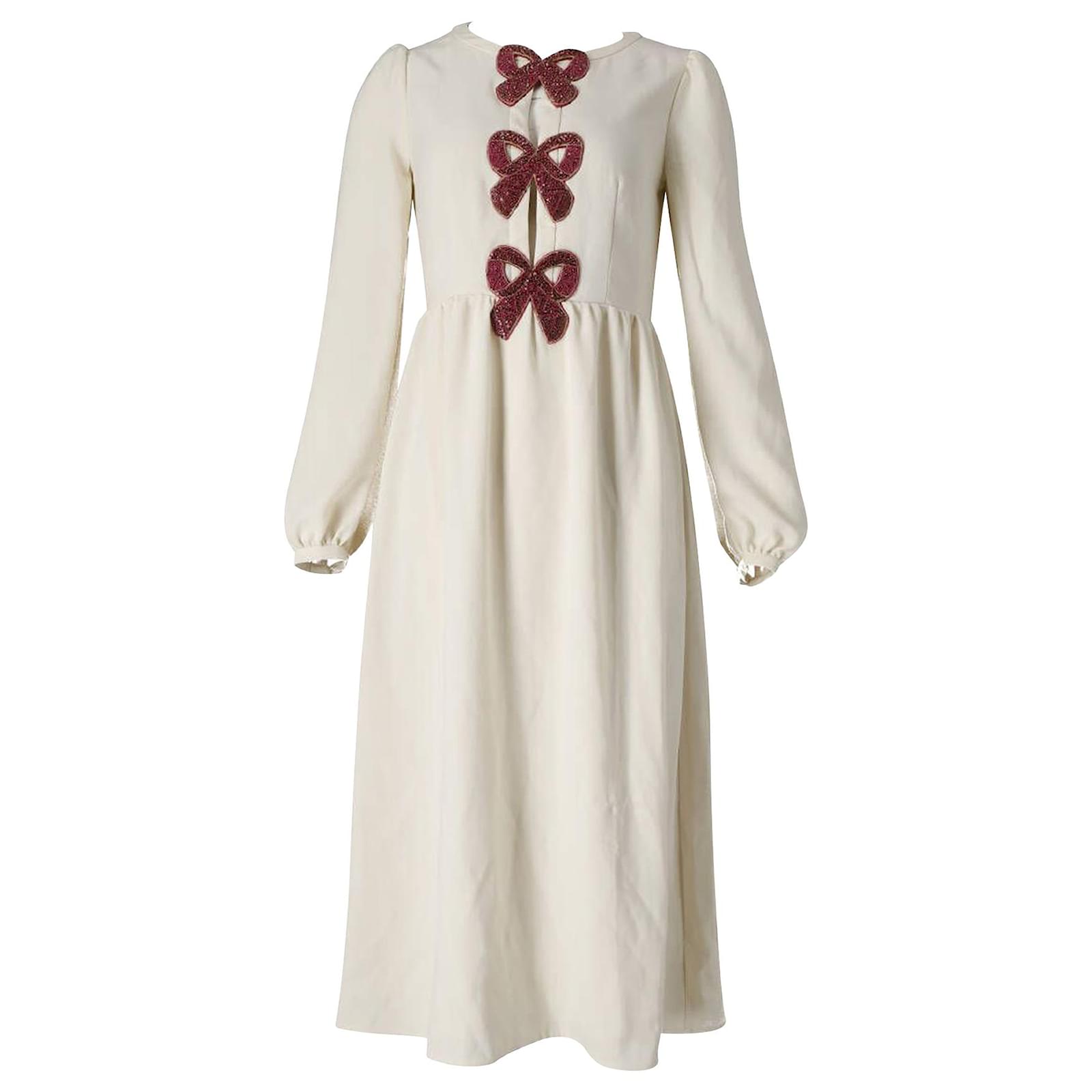 Autre Marque Vestido midi con lazo triple Camille de Saloni en ...