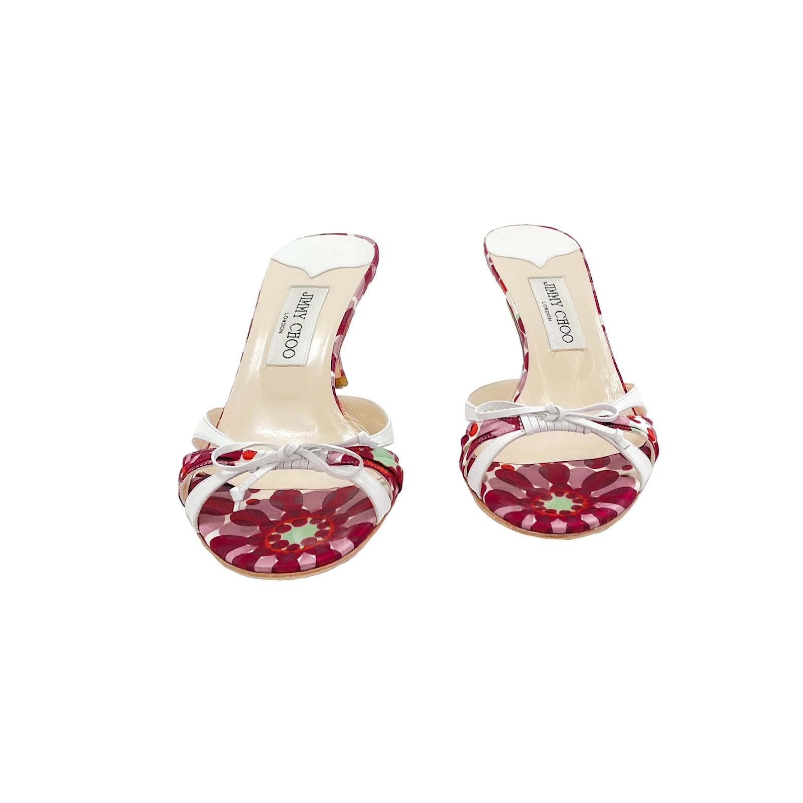 JIMMY CHOO Heels EU 38 cloth White ref.952500 - Joli Closet