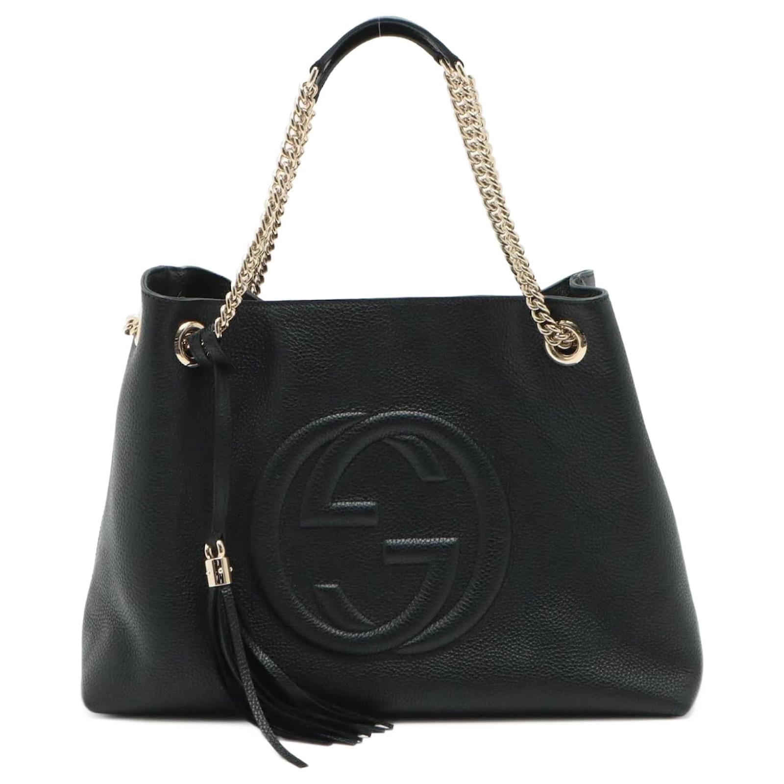 Gucci Soho Leather Chain Black Tote ref.952638 - Joli Closet
