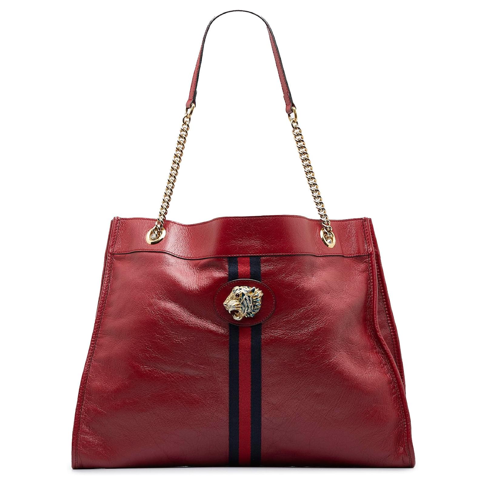 Gucci Red Large Rajah Tote Bag Leather Pony-style calfskin ref.953467 ...