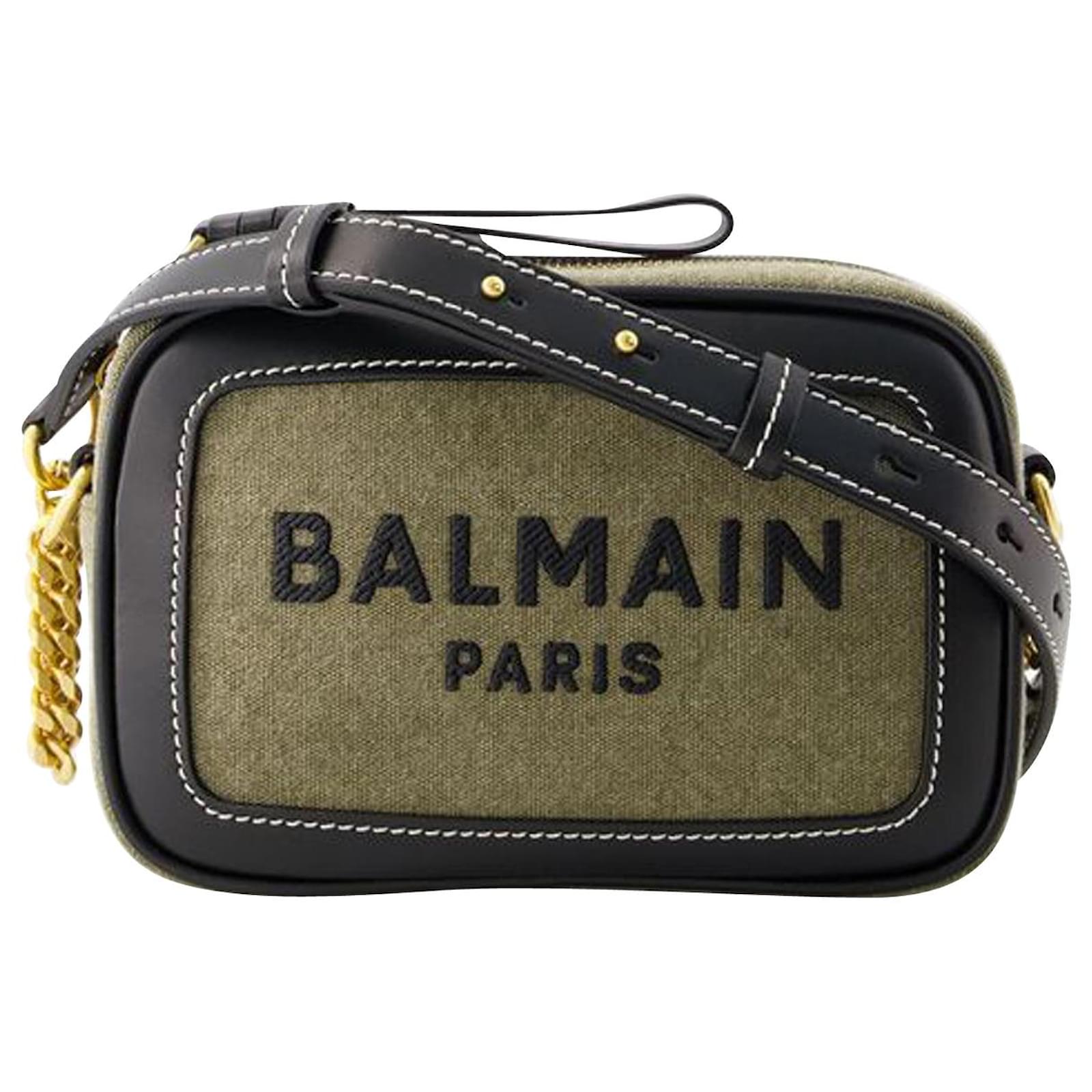 B-Army Camera Bag - Balmain - Toile - Kaki Vert ref.953707 - Joli Closet
