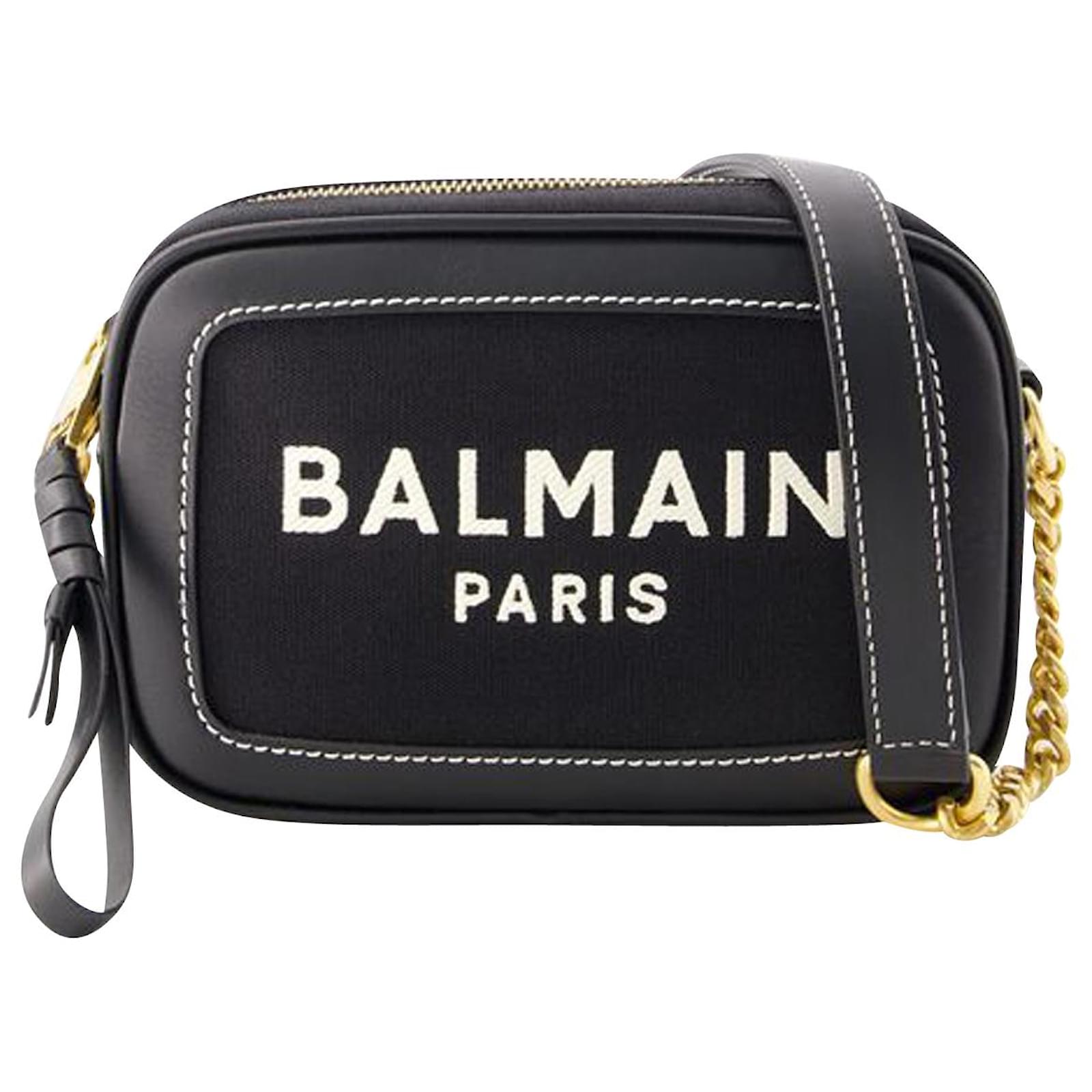B-Army Camera Bag - Balmain - Canvas - Black Cloth ref.953868 - Joli Closet