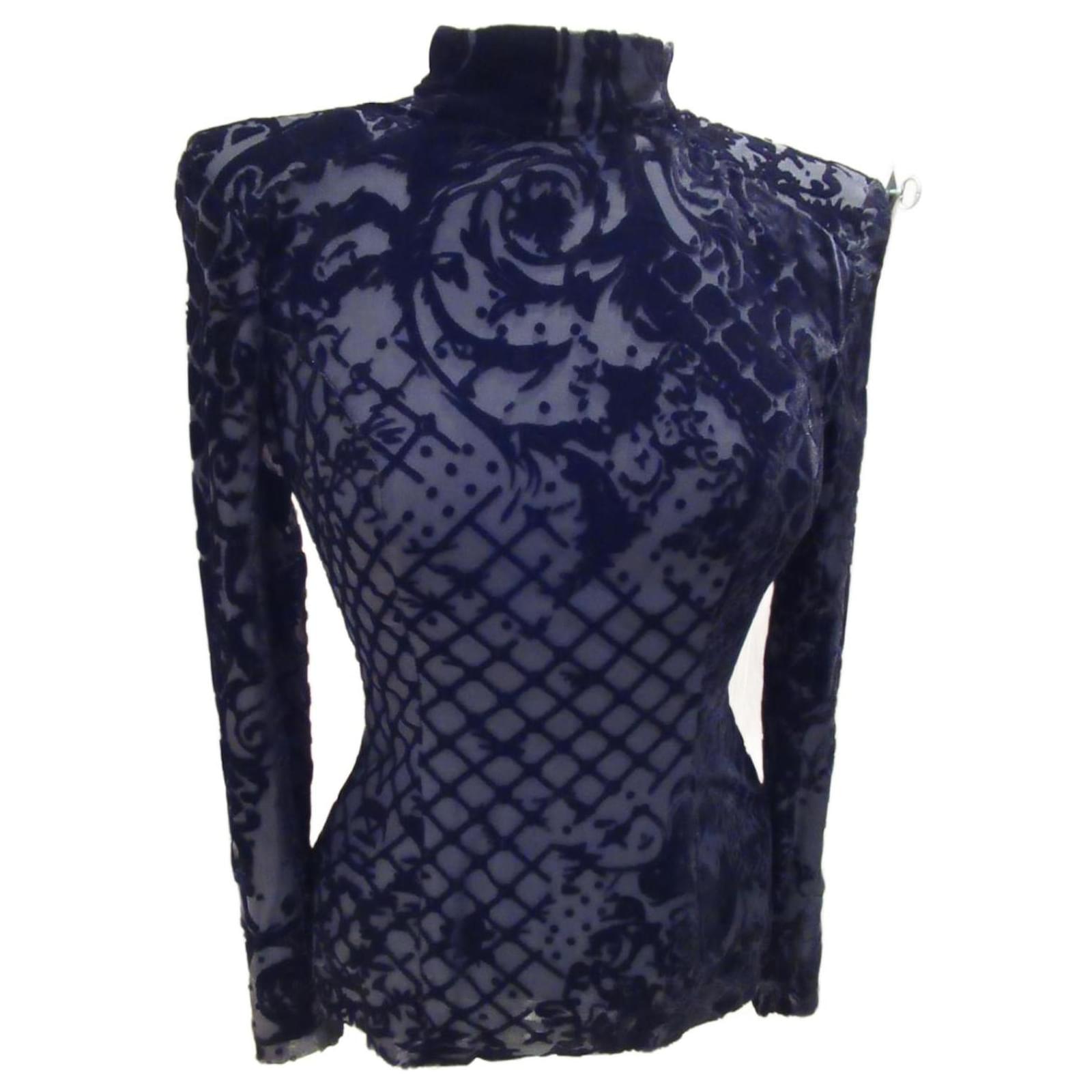 Balmain pour H&M Balmain for H&M black velvet top Viscose ref.954527 ...