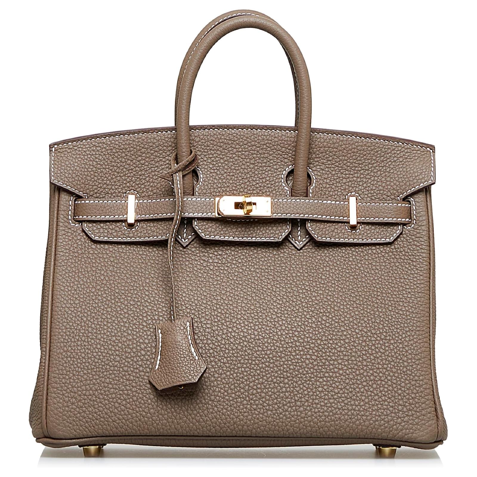 Hermès Hermes Brown Togo Birkin 25 Leather Pony-style calfskin ref ...