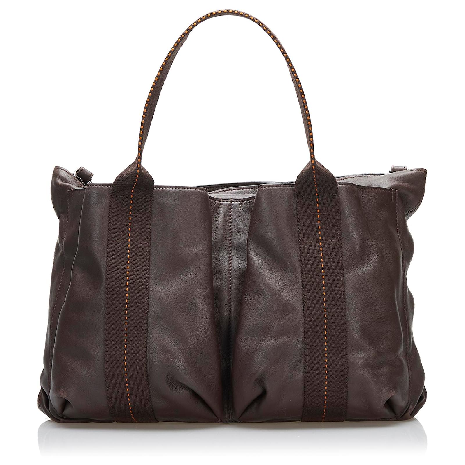 Hermès Hermes Brown Caravan Horizontal Tote Bag Leather Pony-style ...