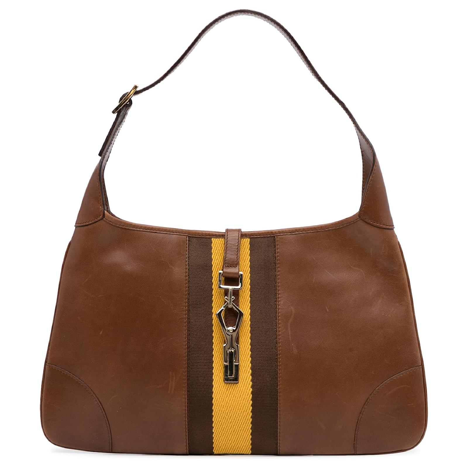 Gucci Marron Jackie Cuir Veau façon poulain ref.955524 - Joli Closet