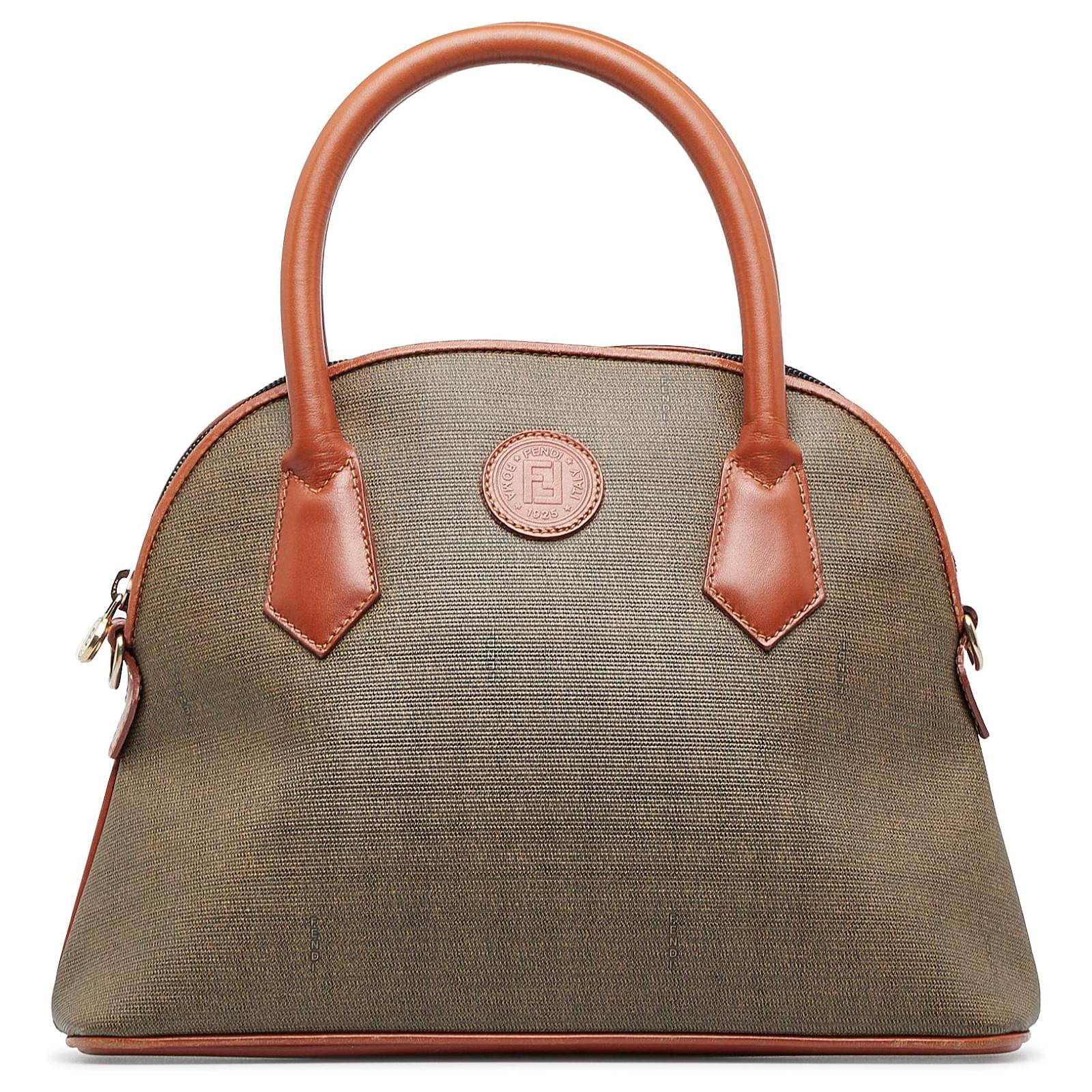 Fendi Green PVC Satchel Olive green Plastic ref.955555 - Joli Closet