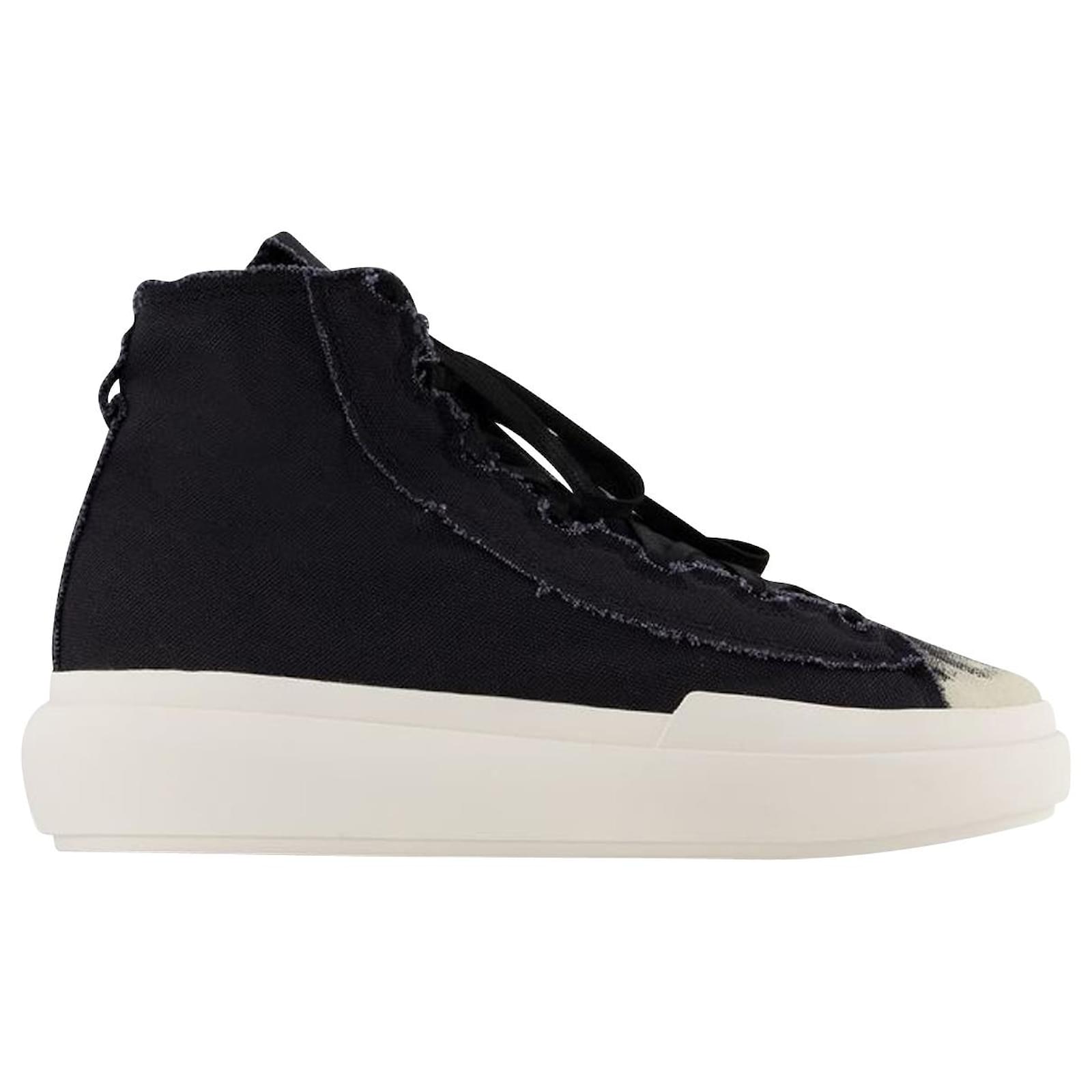 Y3 Nizza High Sneakers - Y-3 - Leather - Black/white ref.955933 - Joli ...