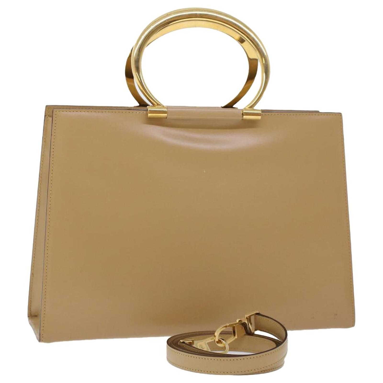 Céline CELINE Hand Bag Leather 2way Beige Auth 43929 ref.956076 - Joli ...