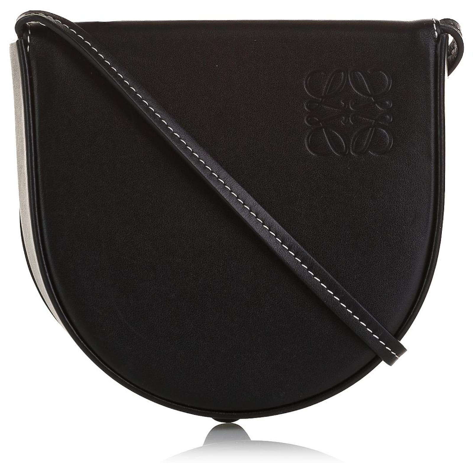 Loewe Black Small Heel Pouch Leather Pony-style calfskin ref.956221 ...