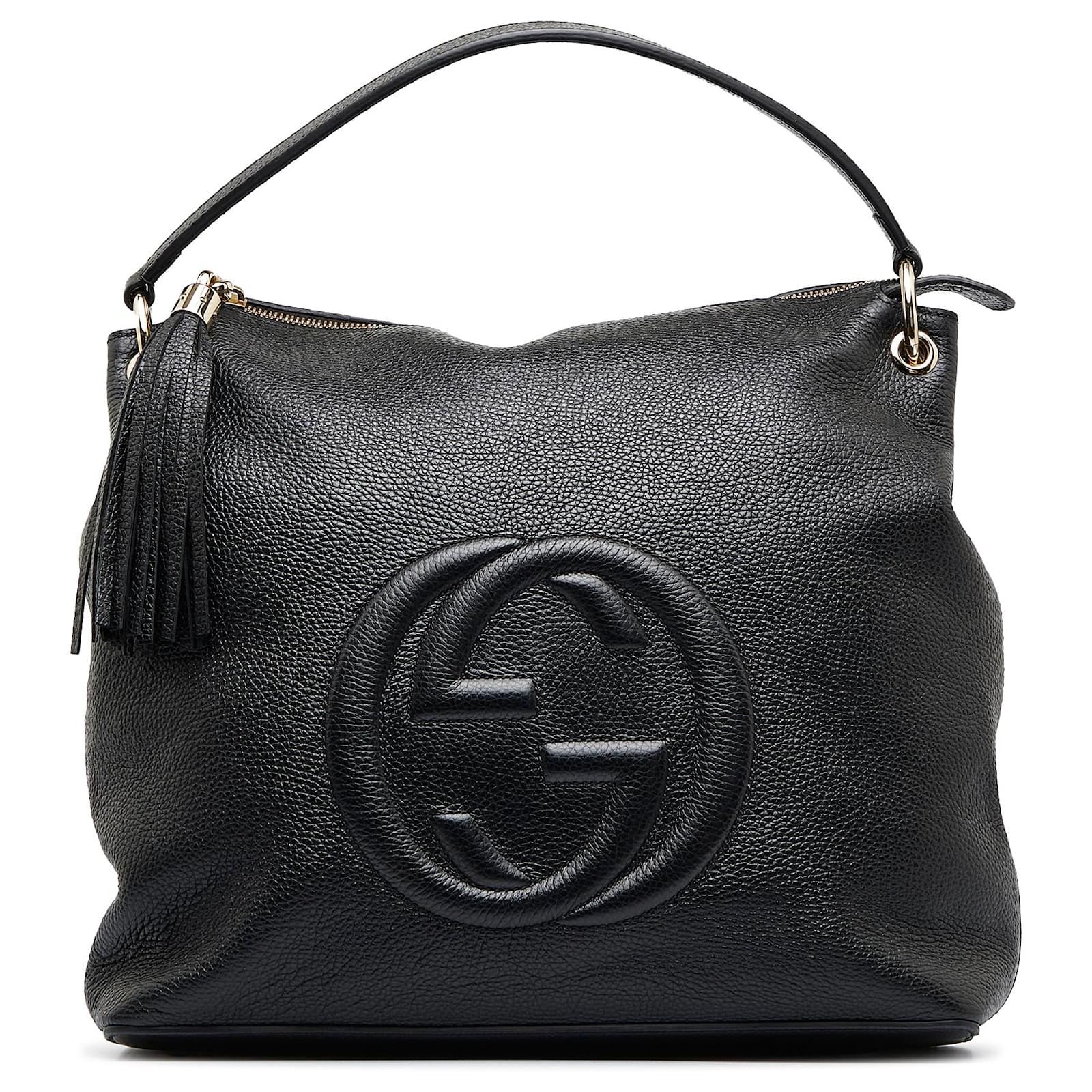 Gucci Black Soho Satchel Leather Pony-style calfskin ref.956615 - Joli ...