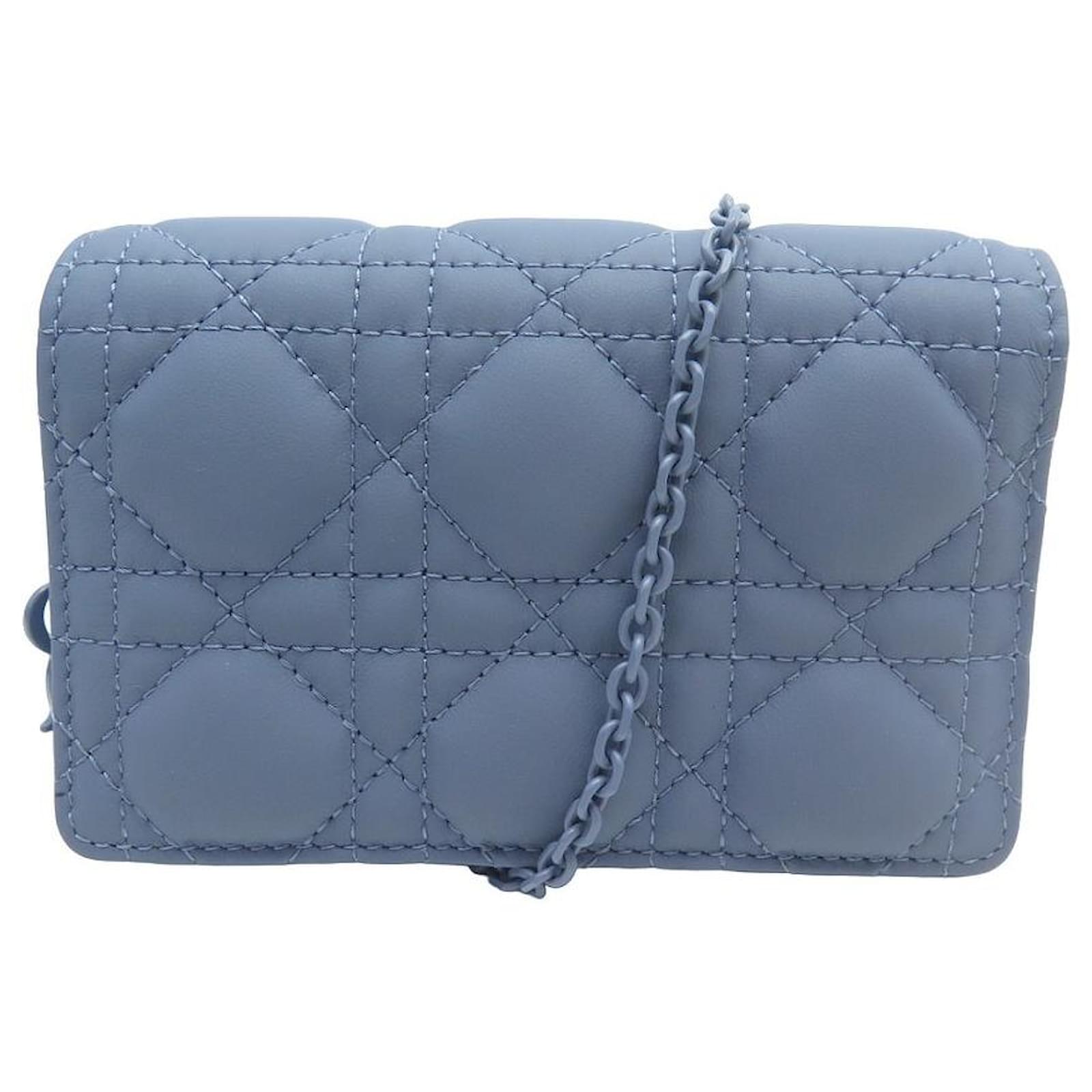 Christian Dior NEUF SAC A MAIN DIOR LADY NANO POCHETTE CUIR CANNAGE ...