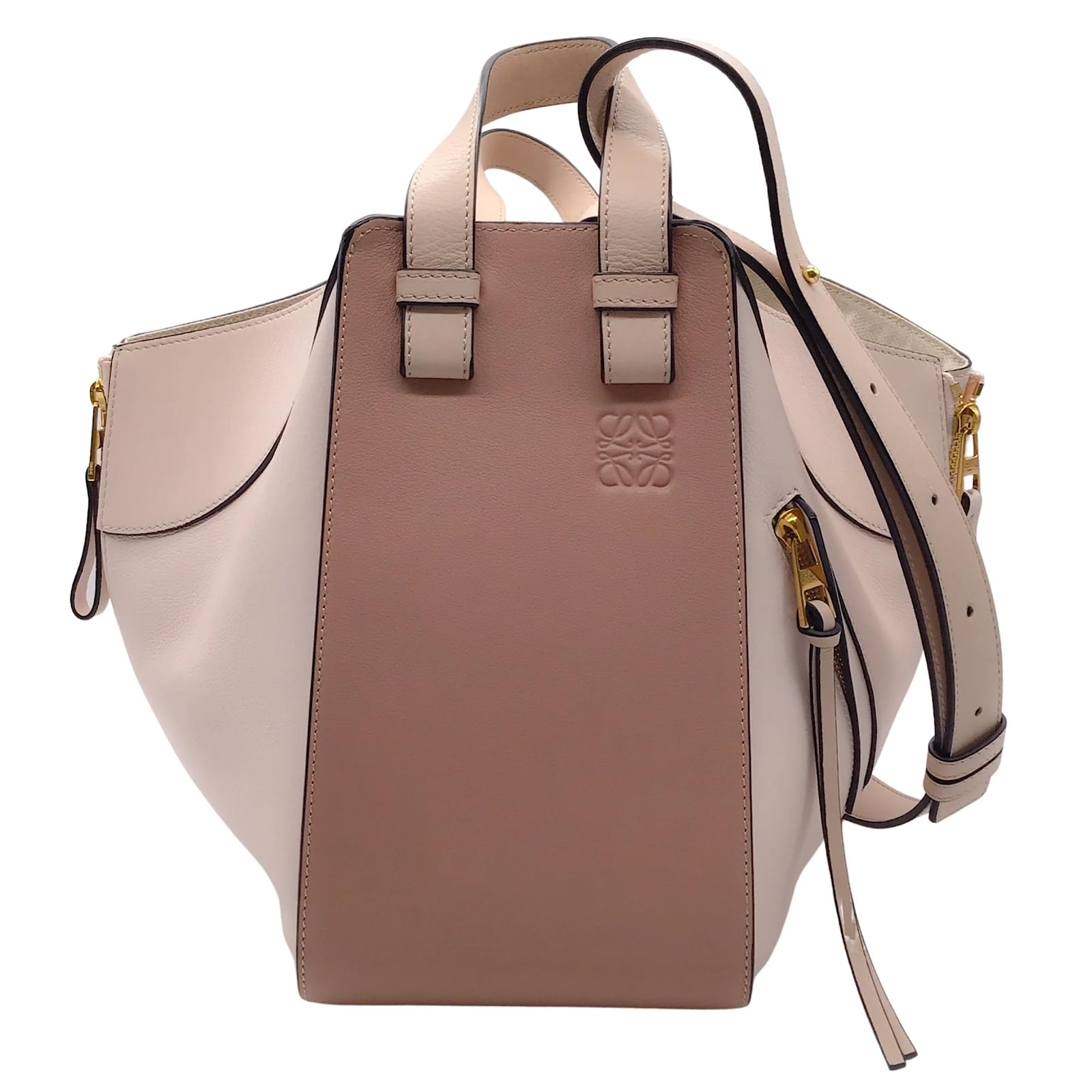 Loewe Light Pink Bi-Color Hammock Leather Handbag ref.957699 - Joli Closet