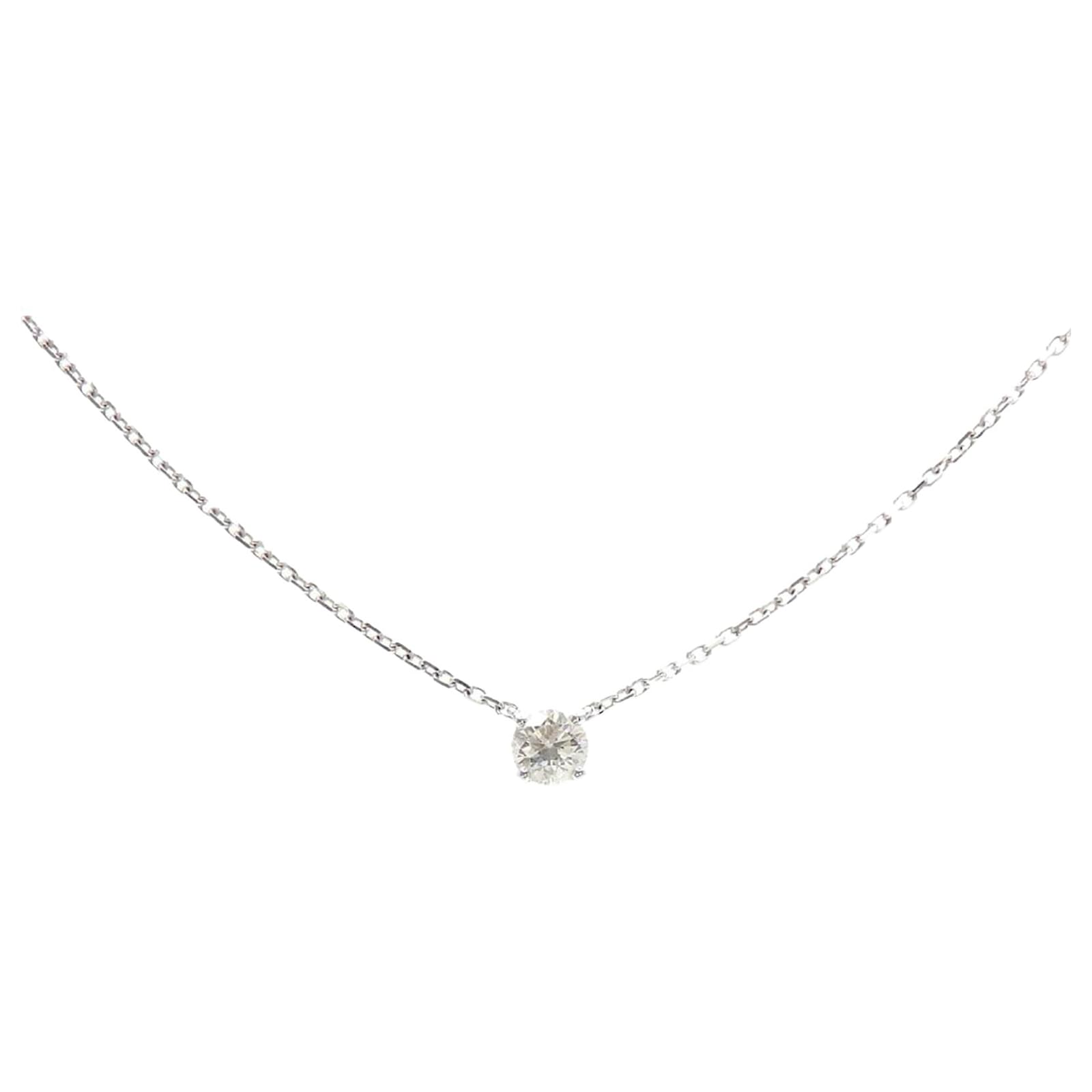 Solitaire Cartier Or blanc Argenté ref.958189 - Joli Closet