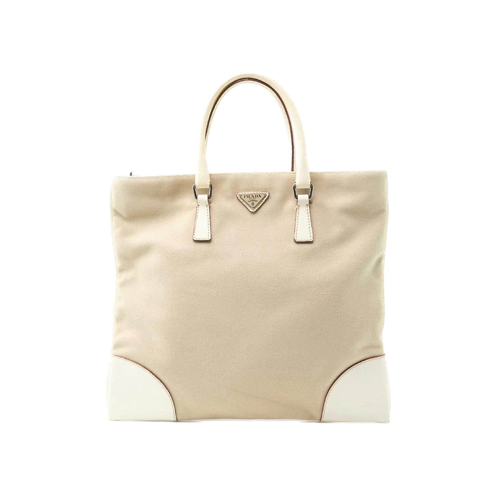 Prada Canvas Tote Bag Beige Cloth ref.958593 - Joli Closet