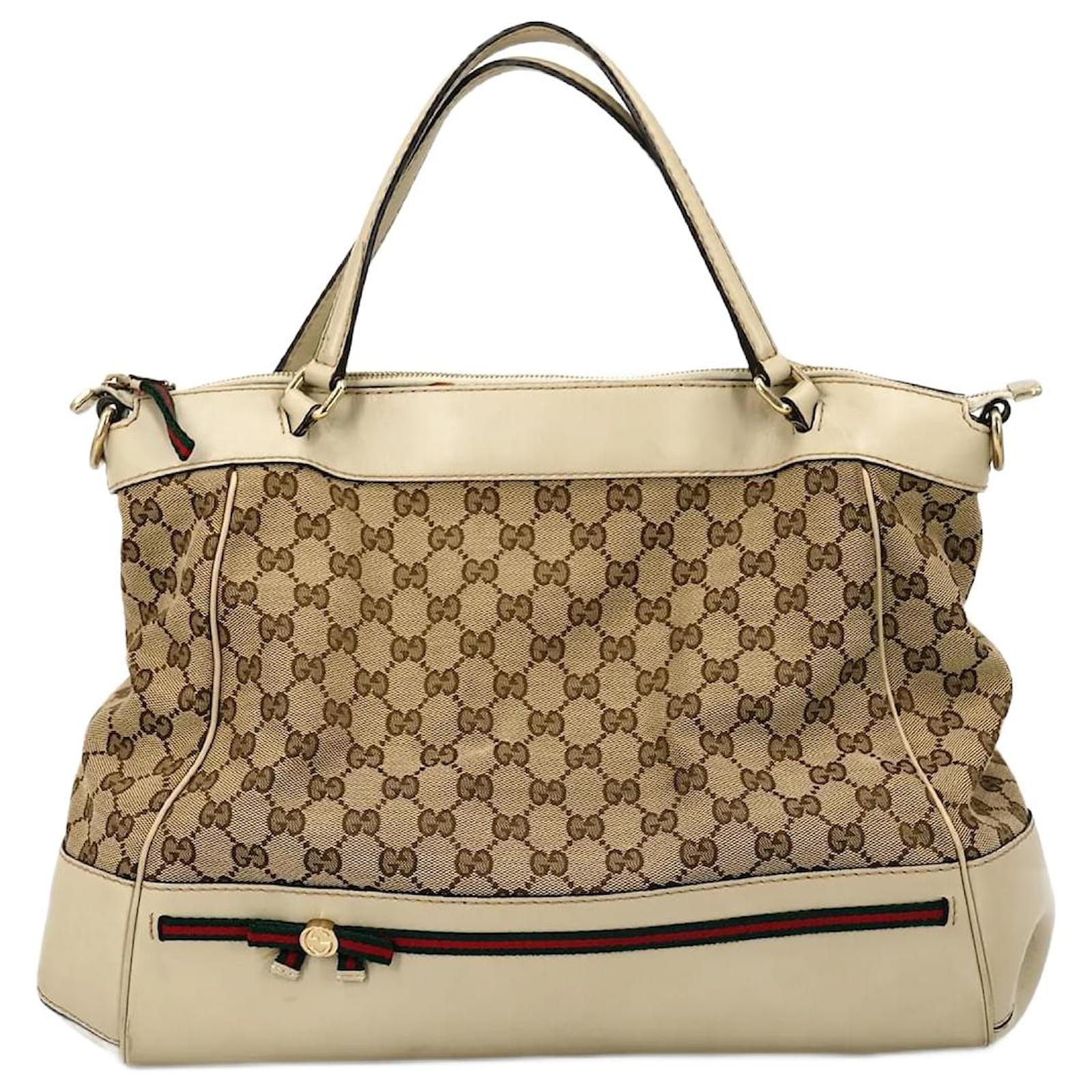Gucci GG Canvas Mayfair Tote Bag 257349 Brown Cloth ref.958598 - Joli ...