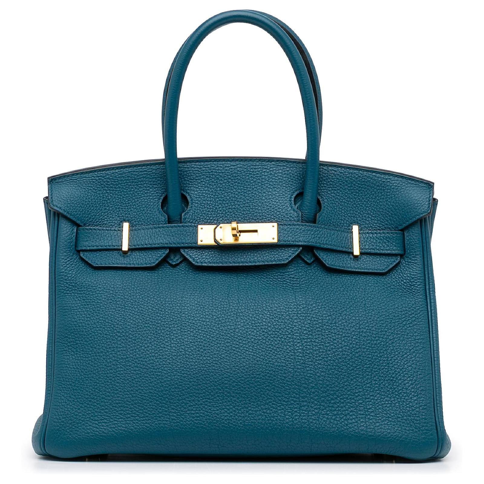 Hermès Hermes Blue Togo Birkin 30 Leather Pony-style calfskin ref ...