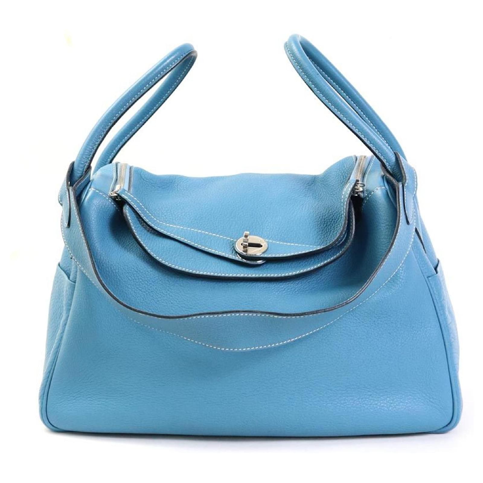 Hermès Hermes Lindy Blue Leather ref.963804 - Joli Closet