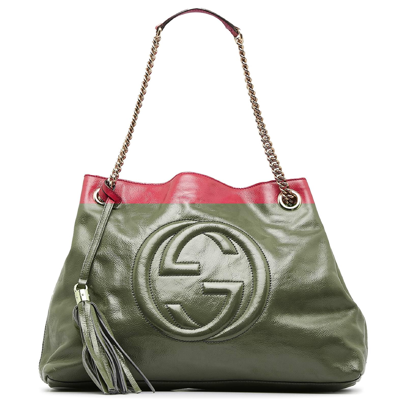 Chaîne Soho rouge Gucci Cuir Cuir vernis ref.963987 - Joli Closet