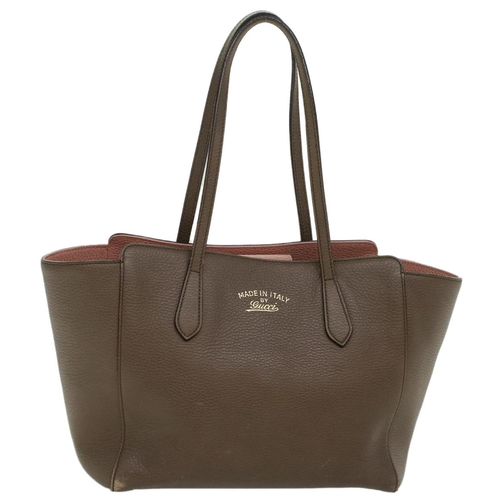 Gucci Swing Brown Leather ref.964272 - Joli Closet