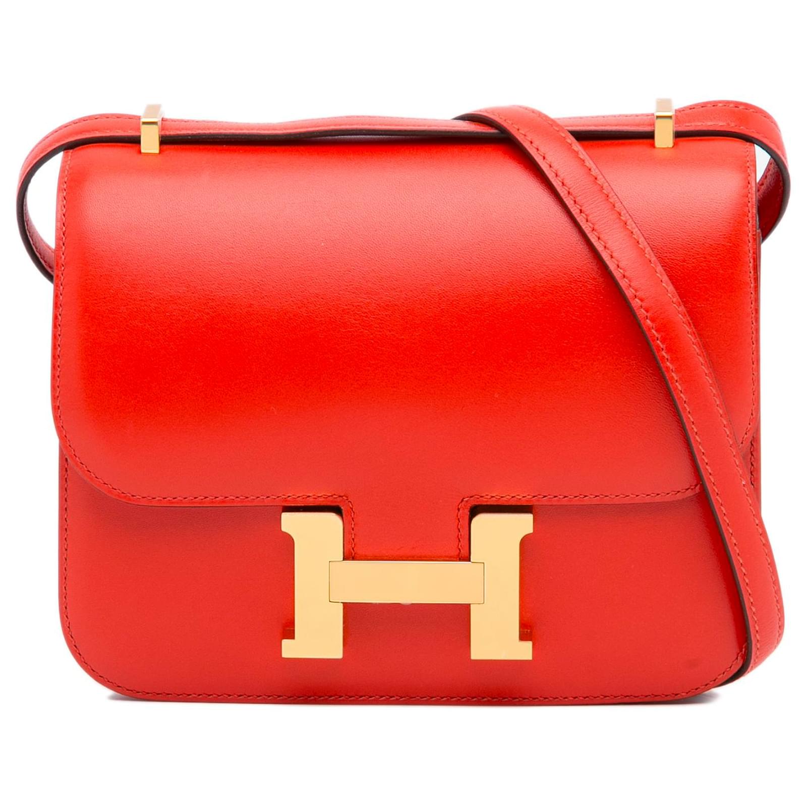 Hermès Hermes Blue Mini Swift Constance Leather Pony-style calfskin ref ...