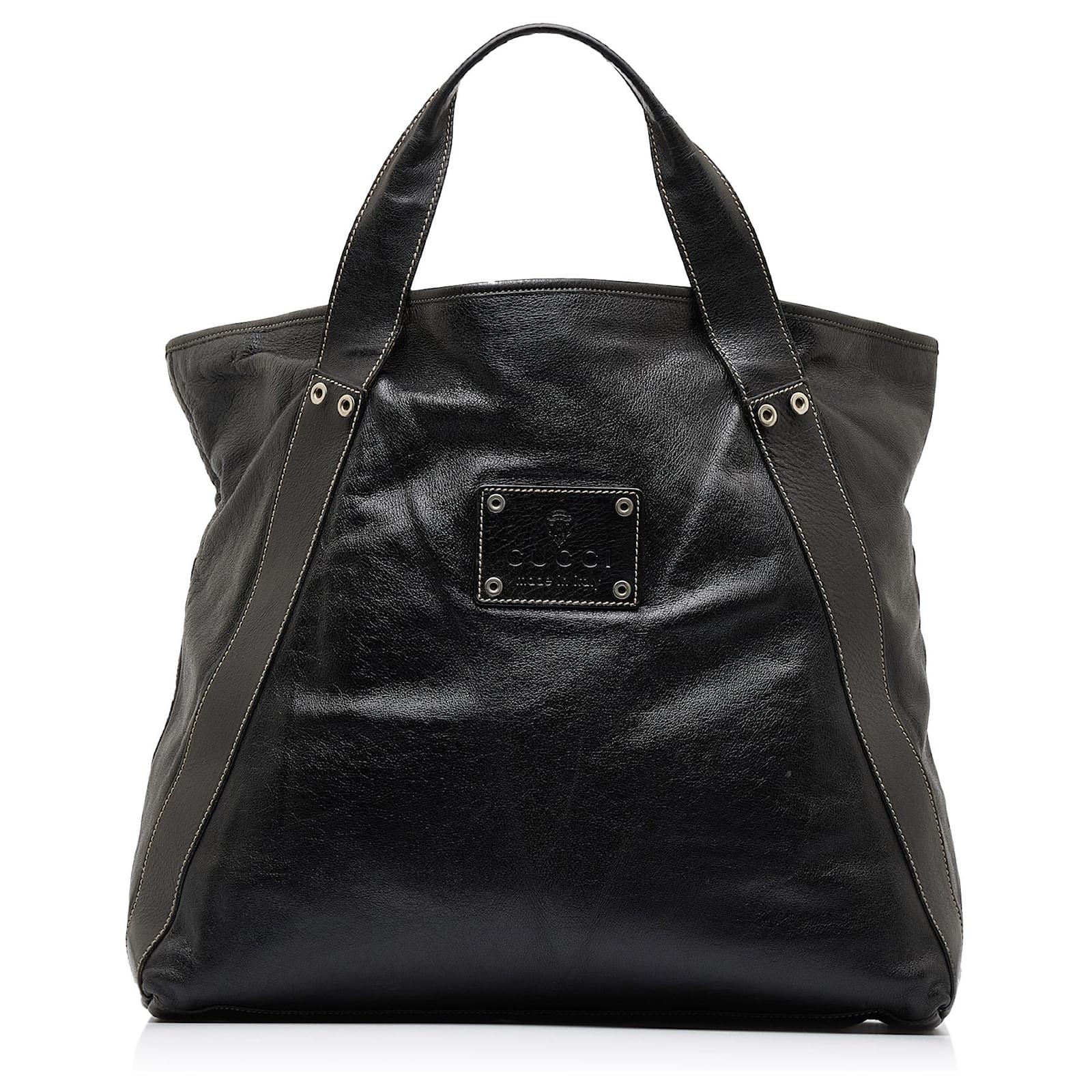 Gucci Black Leather Tote Bag Pony-style calfskin ref.965707 - Joli Closet