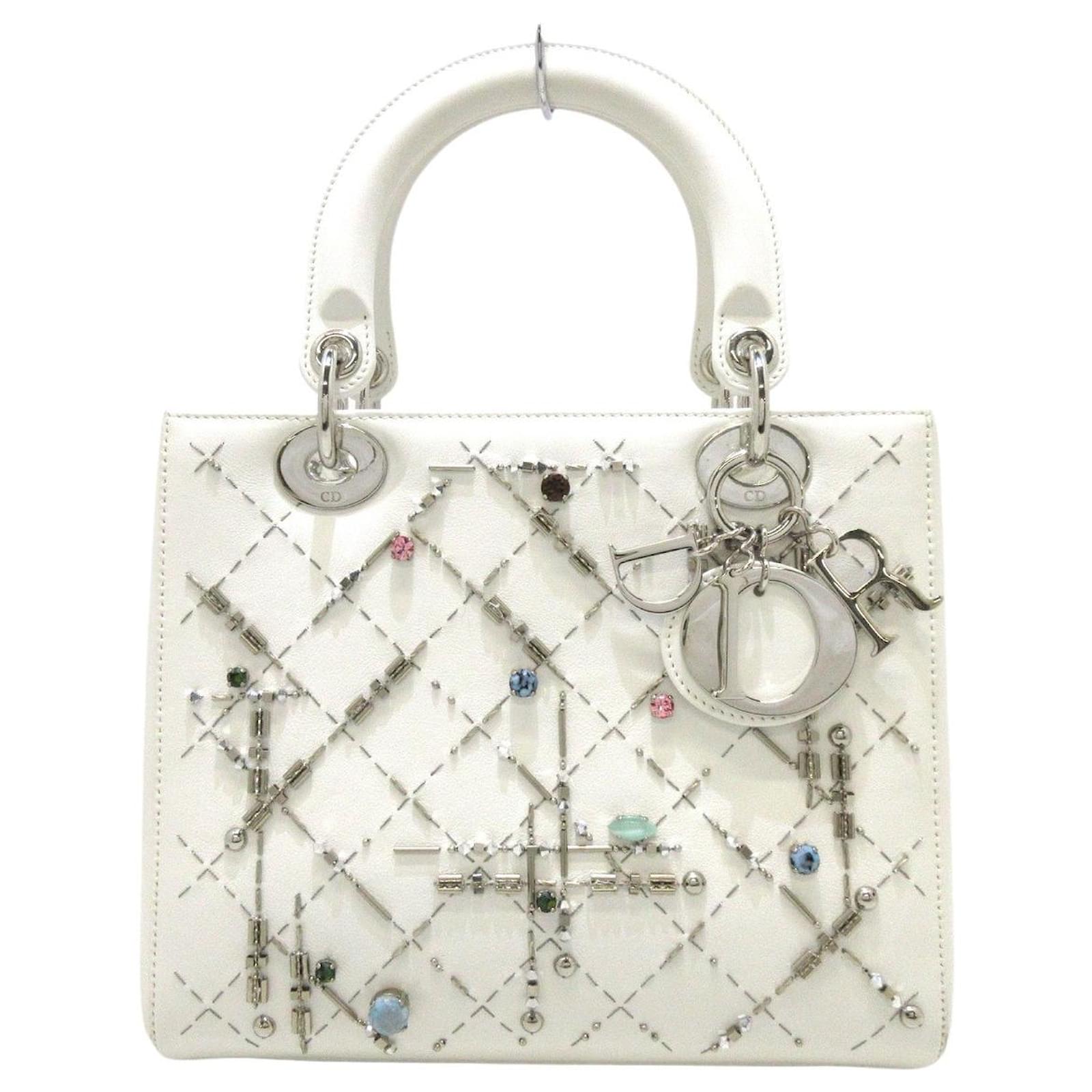 Dior Lady Dior White Leather ref.966449 - Joli Closet