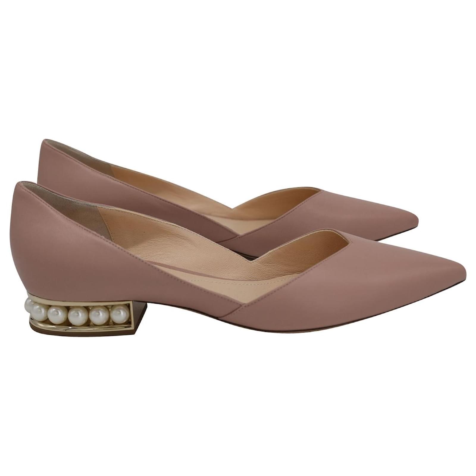 Nicholas Kirkwood Casati D'Orsay Ballerina Flats in Pastel Pink Leather ...