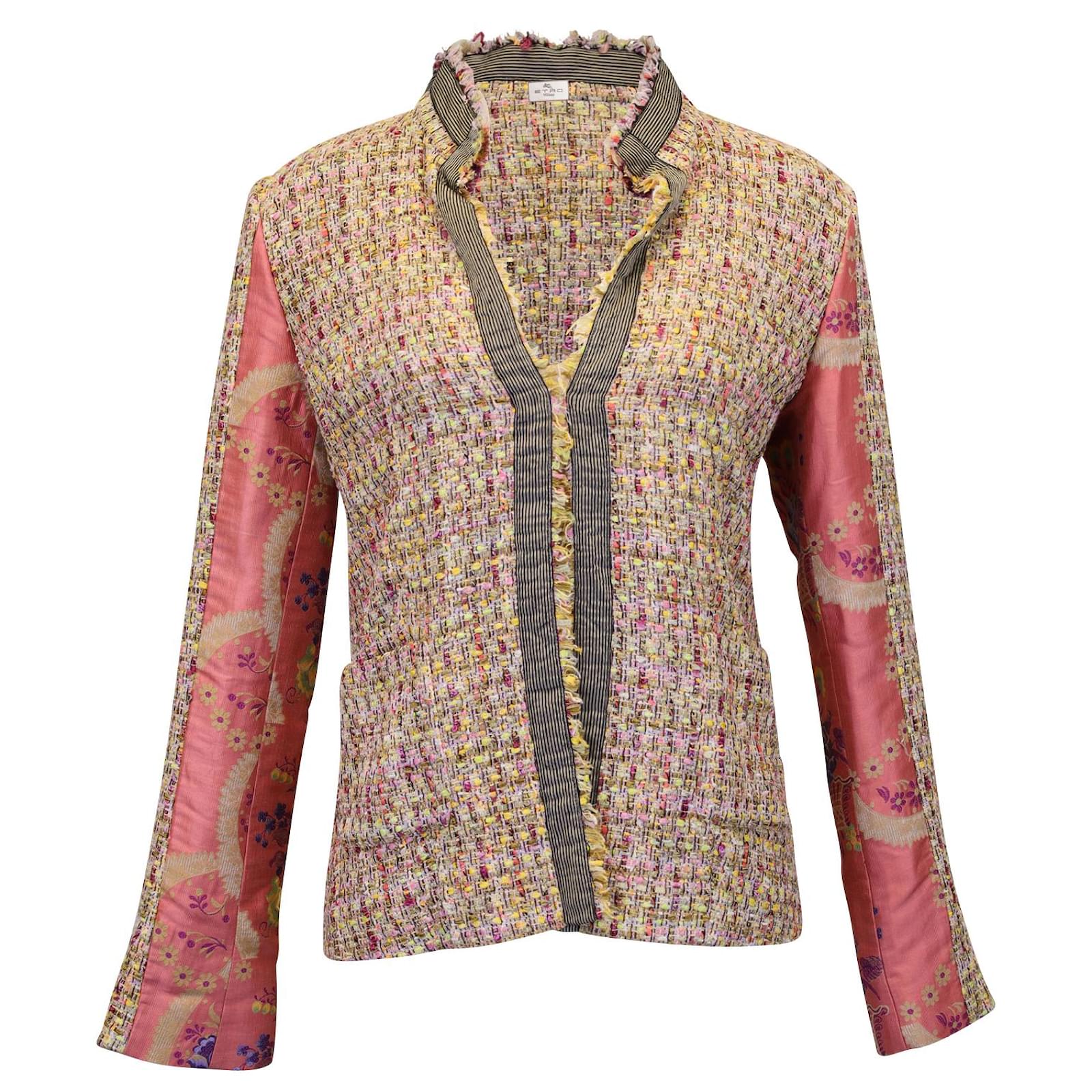 Etro Tweed Jacket in Multicolor Cotton Multiple colors ref.967233 ...